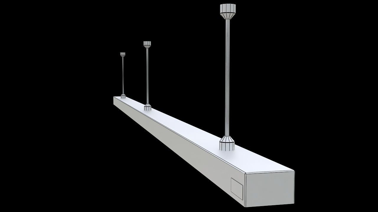 linear flush mount ceiling 3D model | CGTrader