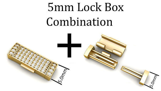 5 mm Diamond and Plain Lock Combination 3D Model Collection | CGTrader