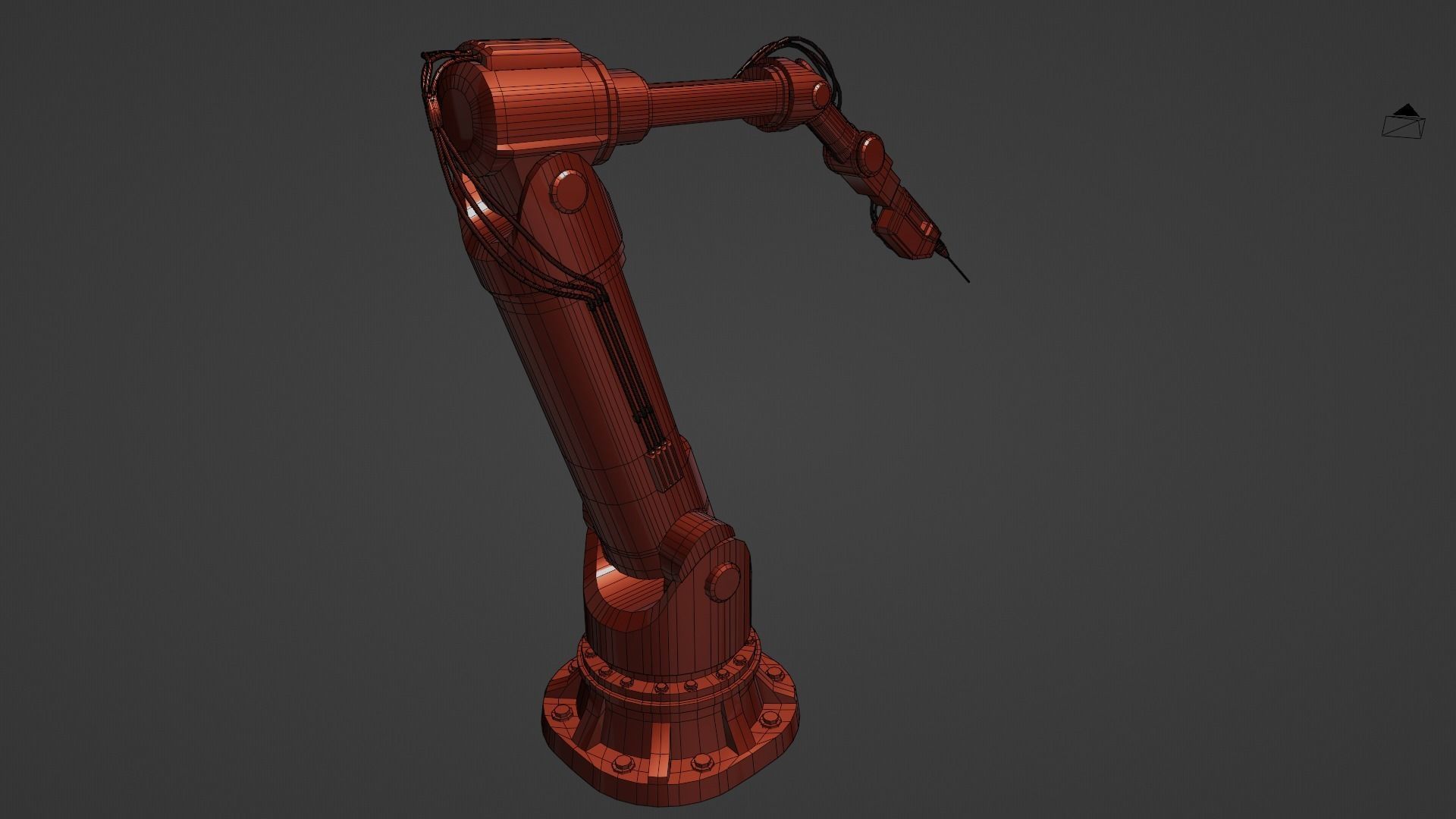 3D model Industrial Robotic Arm with Rigged and Animated VR / AR / low ...