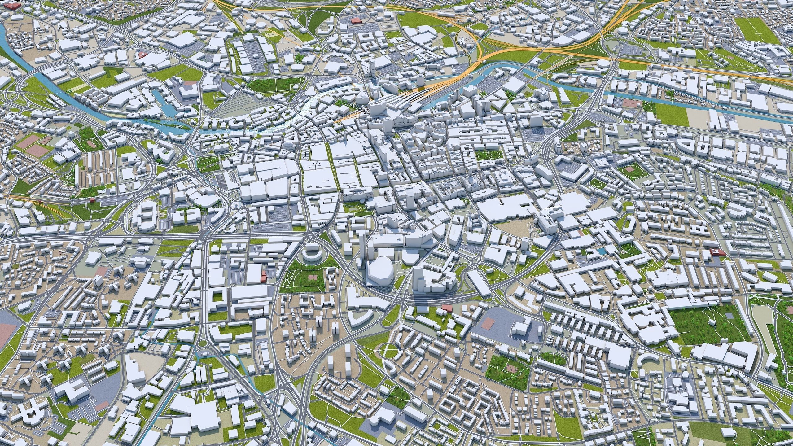 3D model Leeds Downtown United Kingdom VR / AR / low-poly | CGTrader