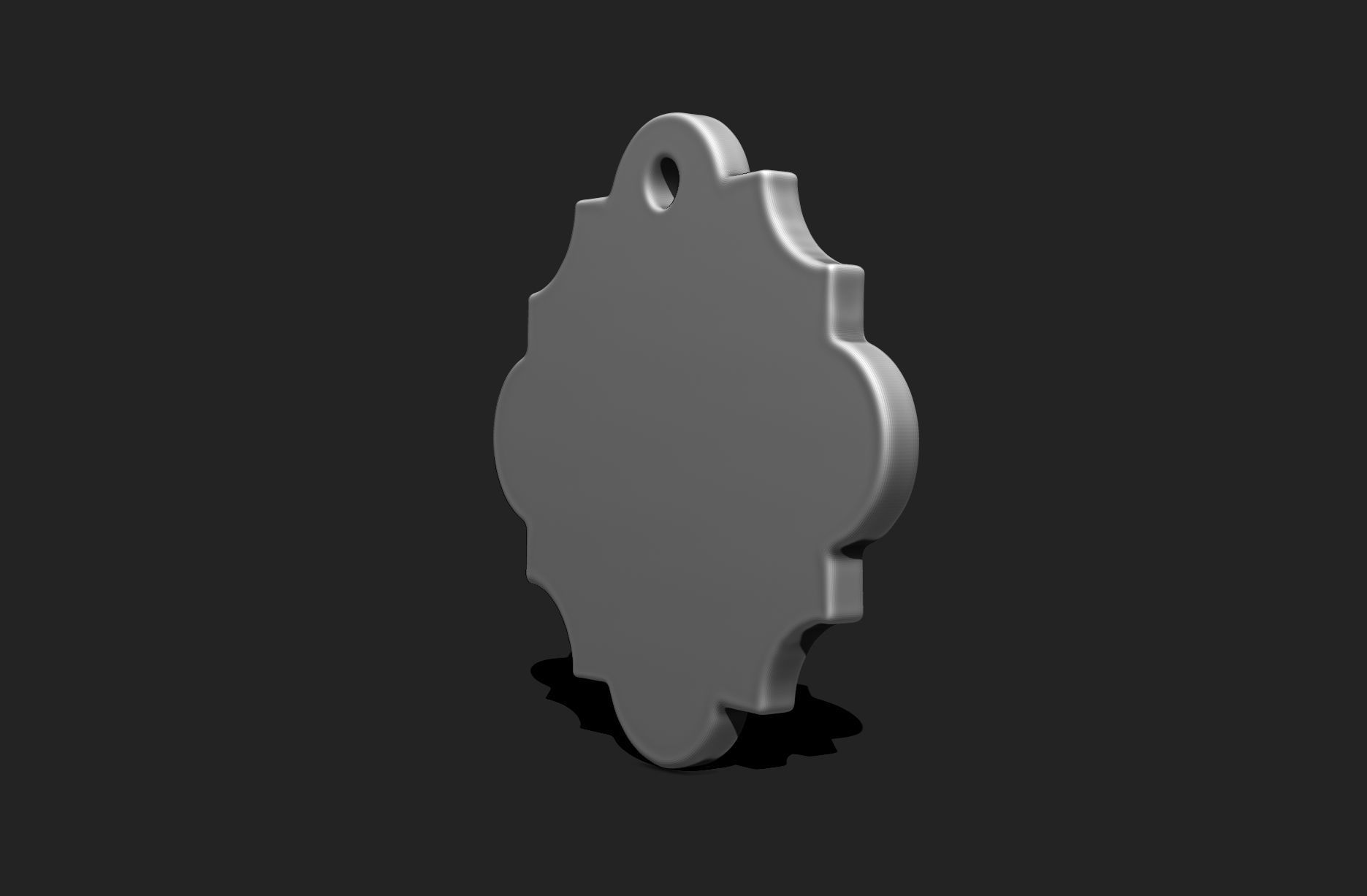 3D Shape Pendant - Plate - Plaque - Decor - Jewelry 05 3D model 3D ...