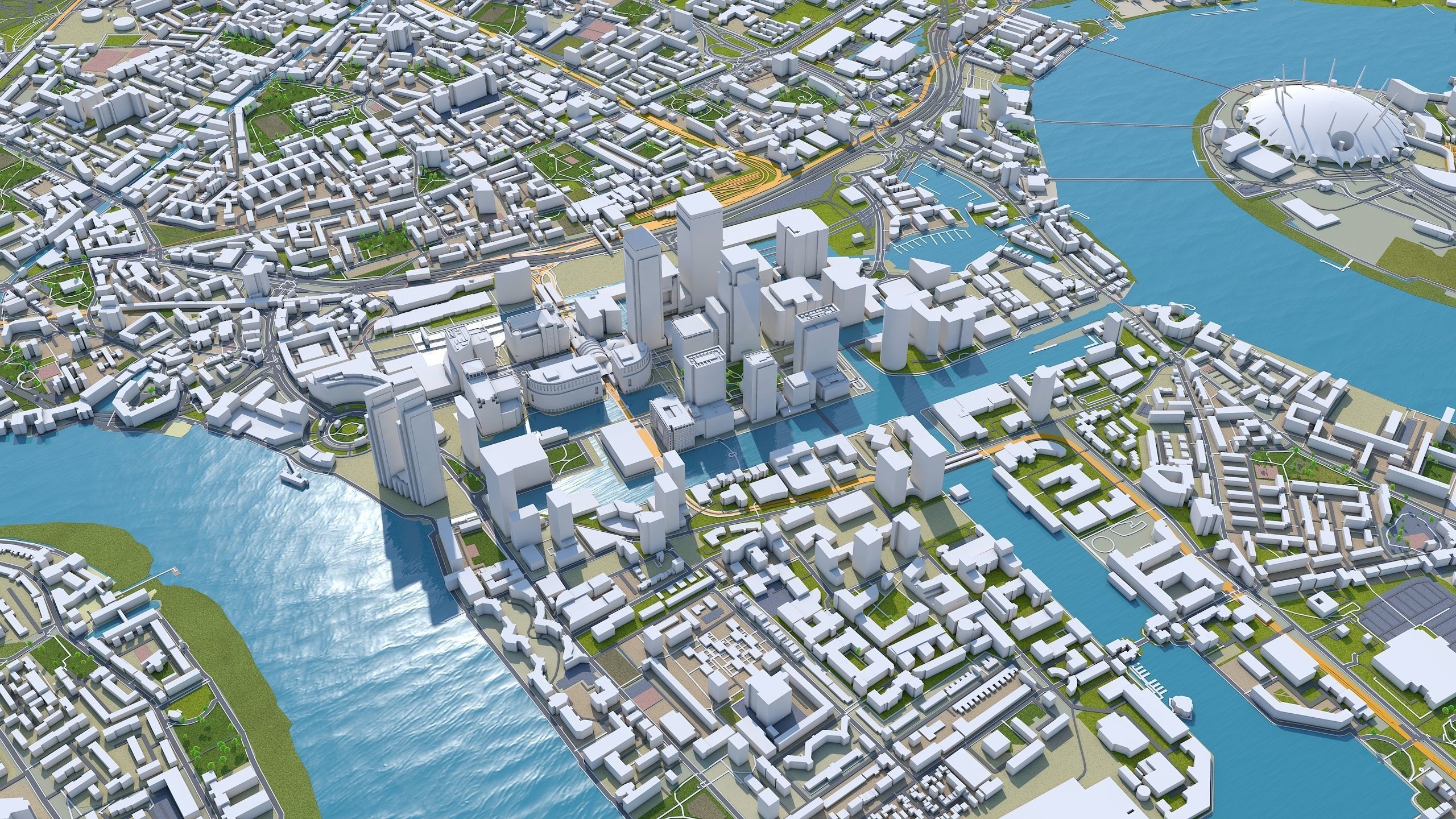 3D model London City Center United Kingdom VR / AR / low-poly | CGTrader
