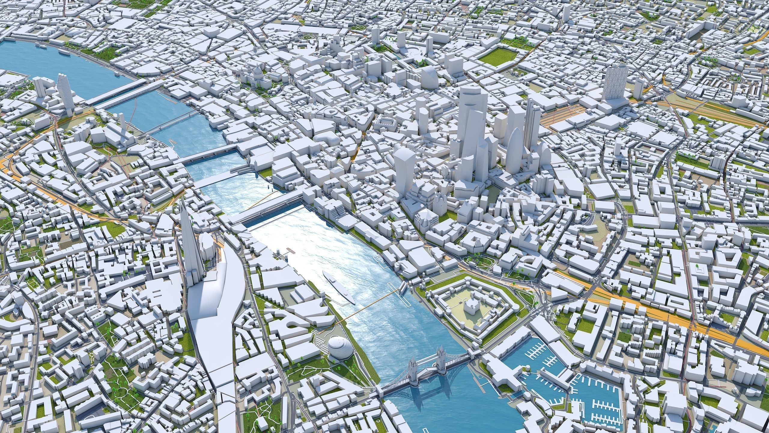 3D model London City Center United Kingdom VR / AR / low-poly | CGTrader