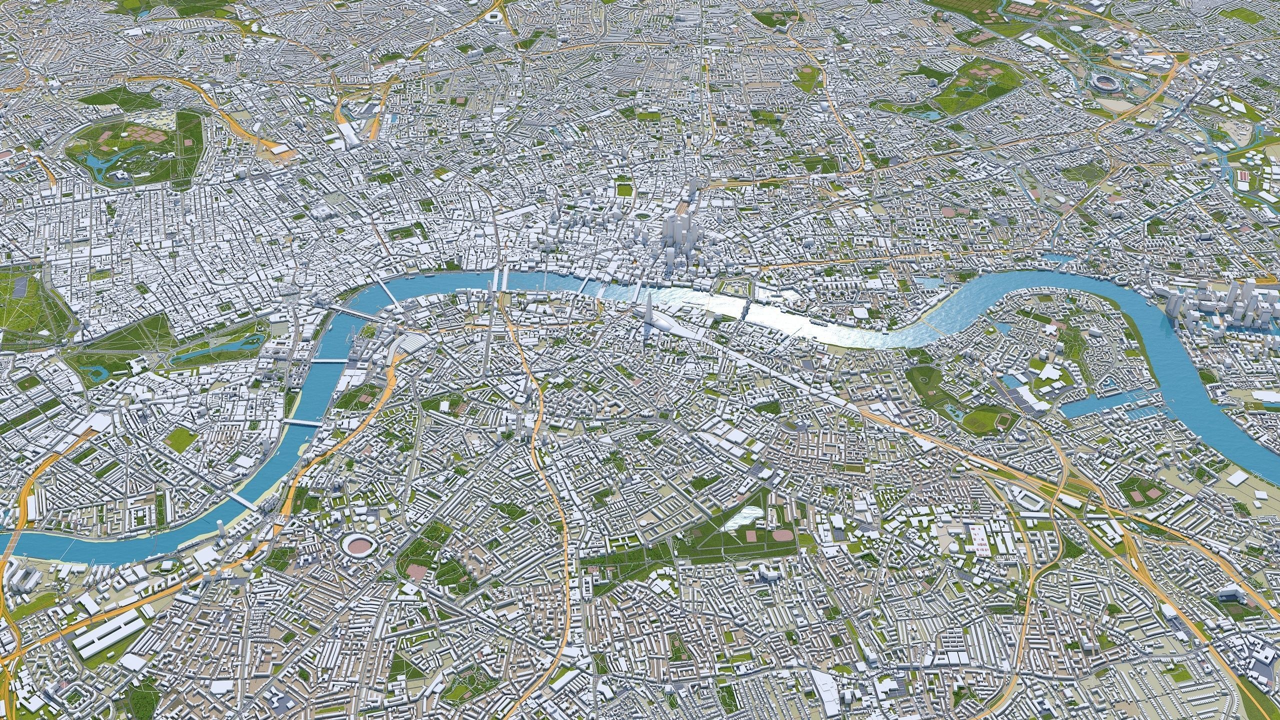 3D model London City Center United Kingdom VR / AR / low-poly | CGTrader