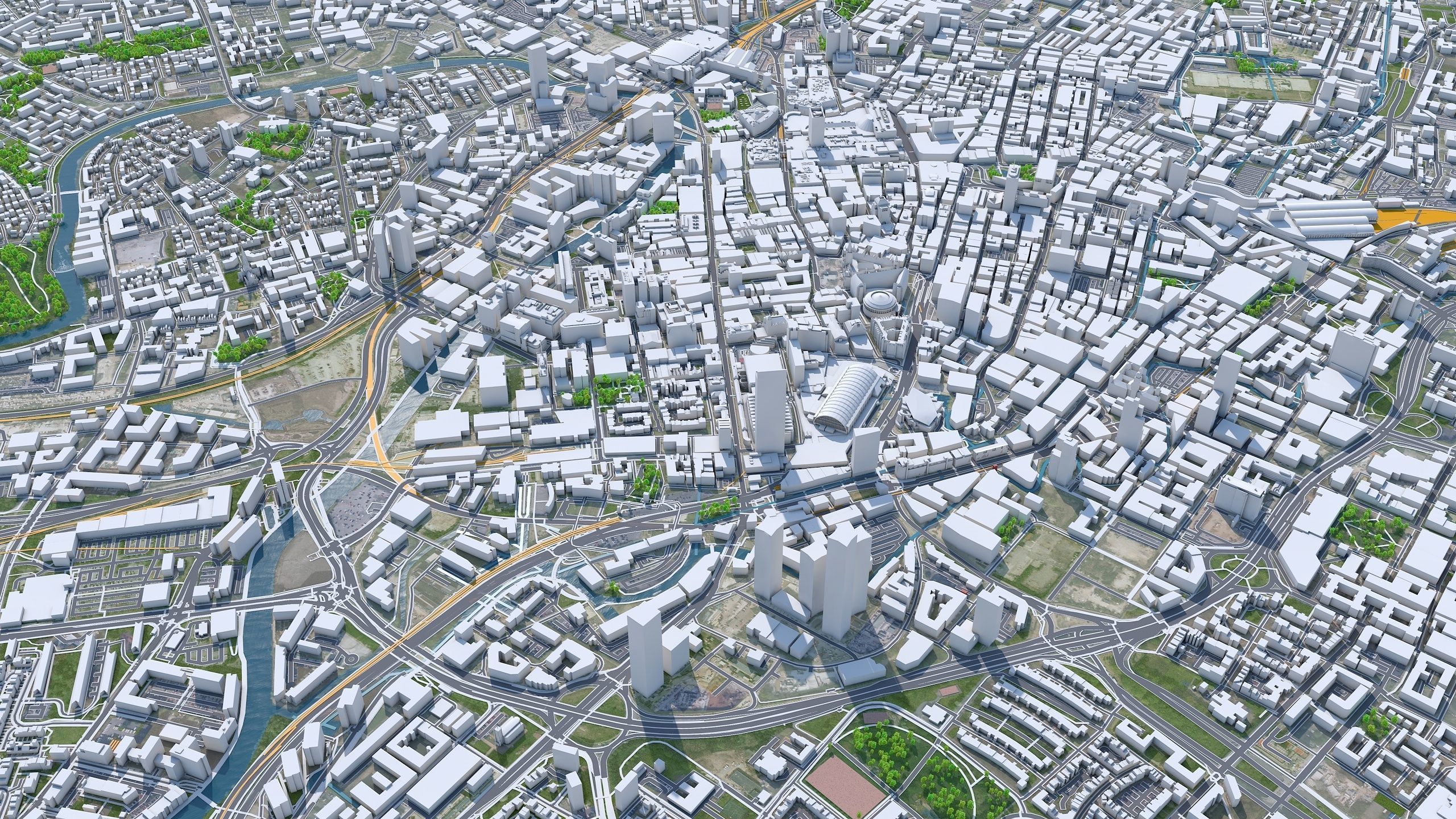 3D model Manchester Downtown United Kingdom VR / AR / low-poly | CGTrader