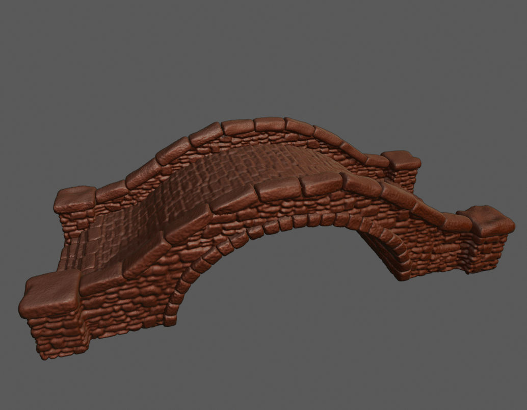 Stone Bridge 3D Print 3D model 3D printable | CGTrader