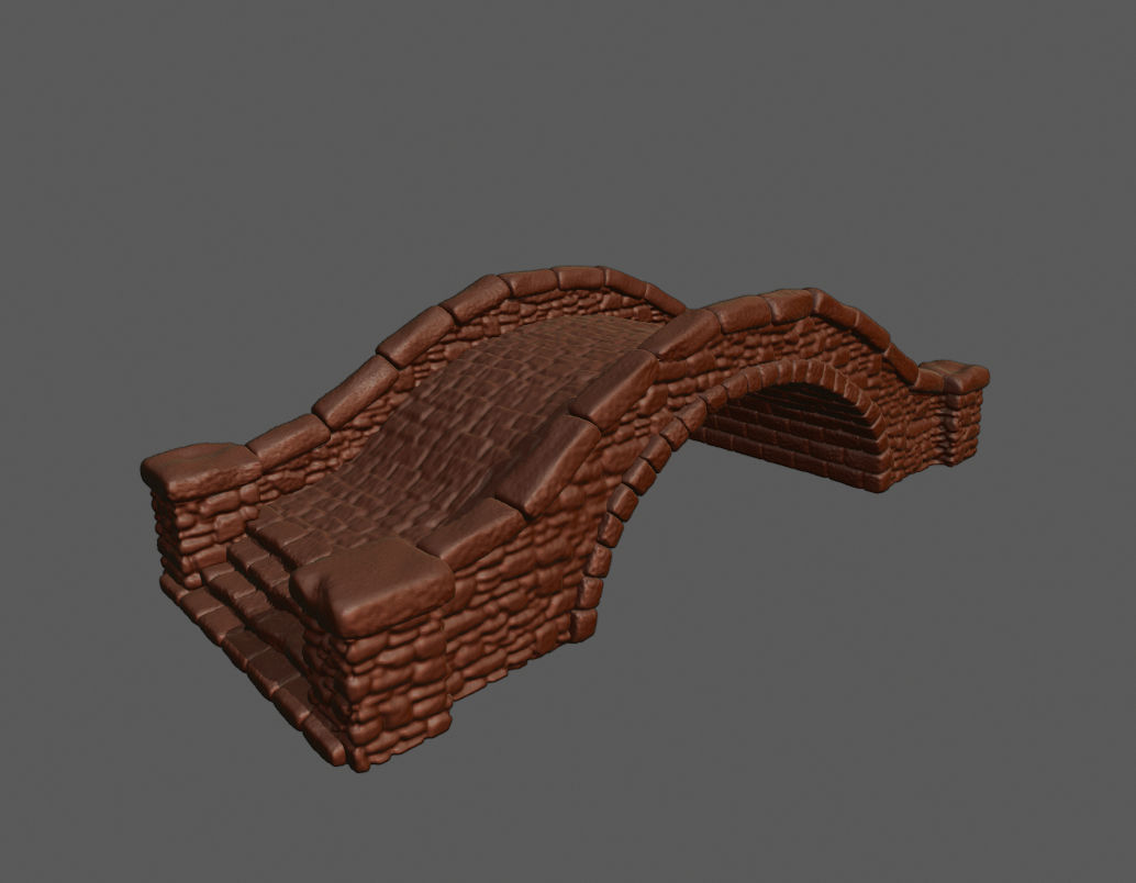 Stone Bridge 3D Print 3D model 3D printable | CGTrader
