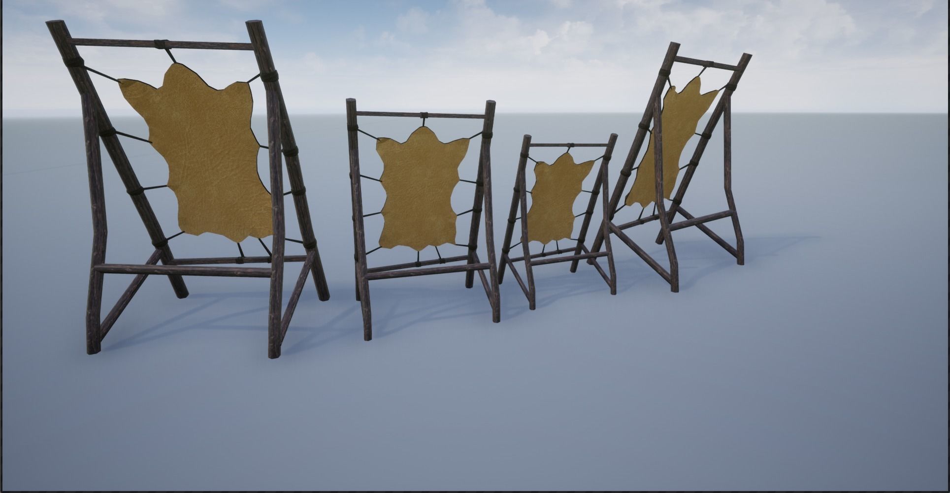 3D model Medieval Stretched Skinned Animal Fur VR / AR / low-poly ...