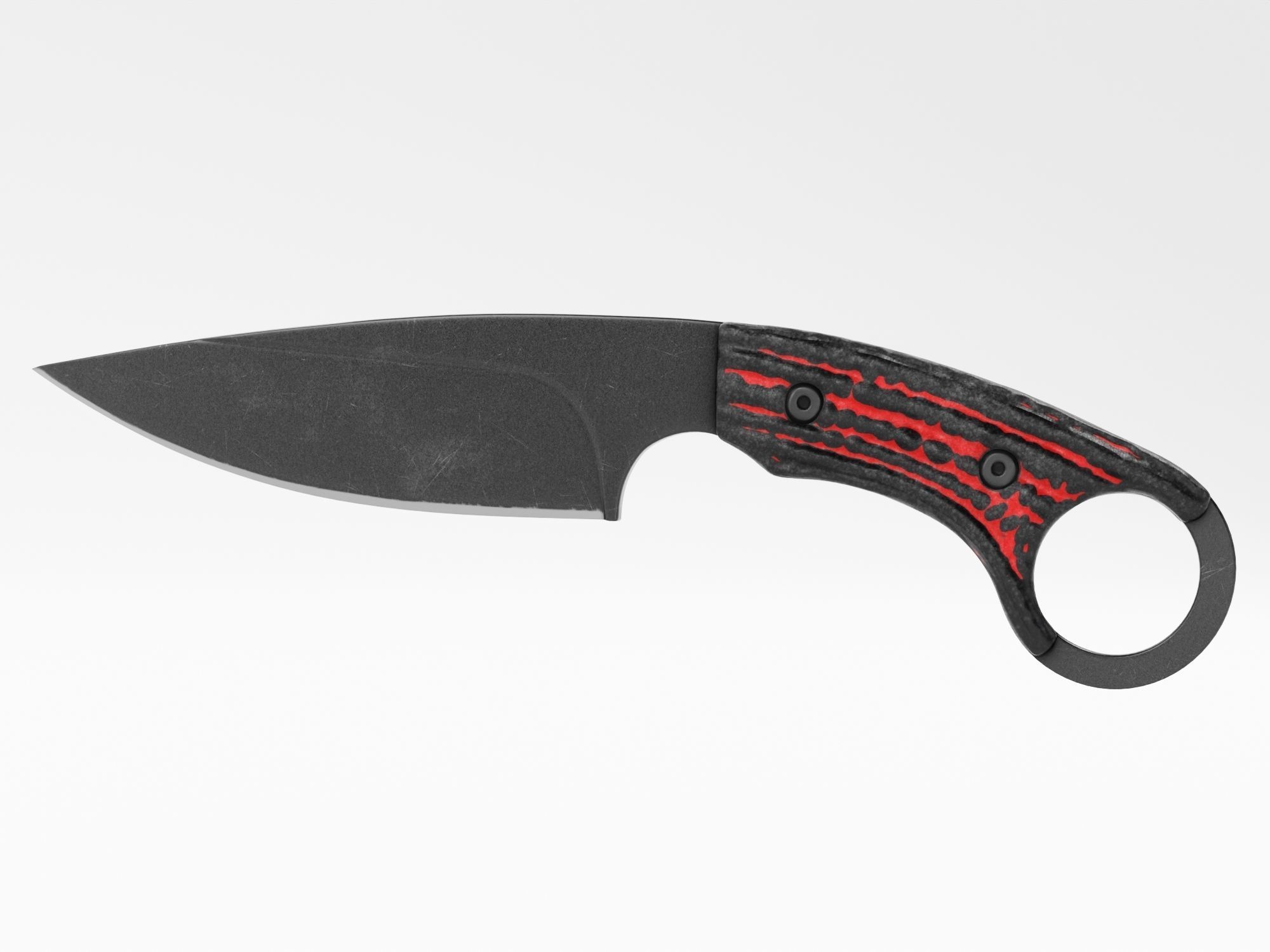 3D model Tactical Combat Knife - Military - Karambit Style 01 Red VR ...