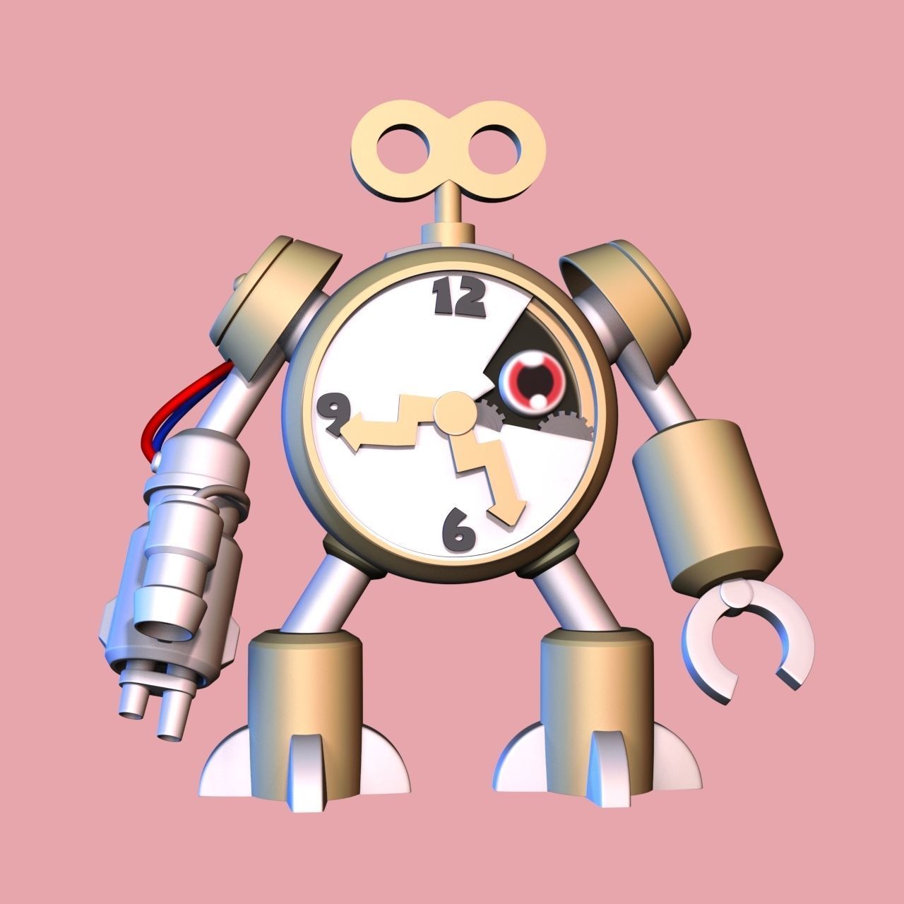 Digimon Clockmon Fan Art 3D model 3D printable | CGTrader