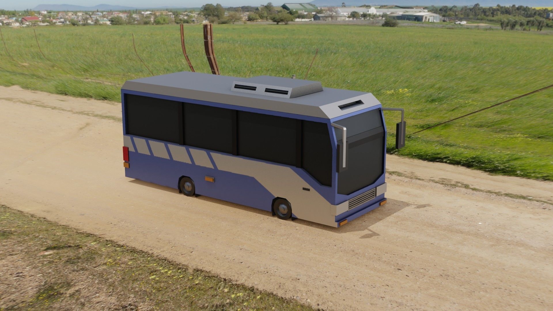 3D model Low poly bus cartoon VR / AR / low-poly | CGTrader