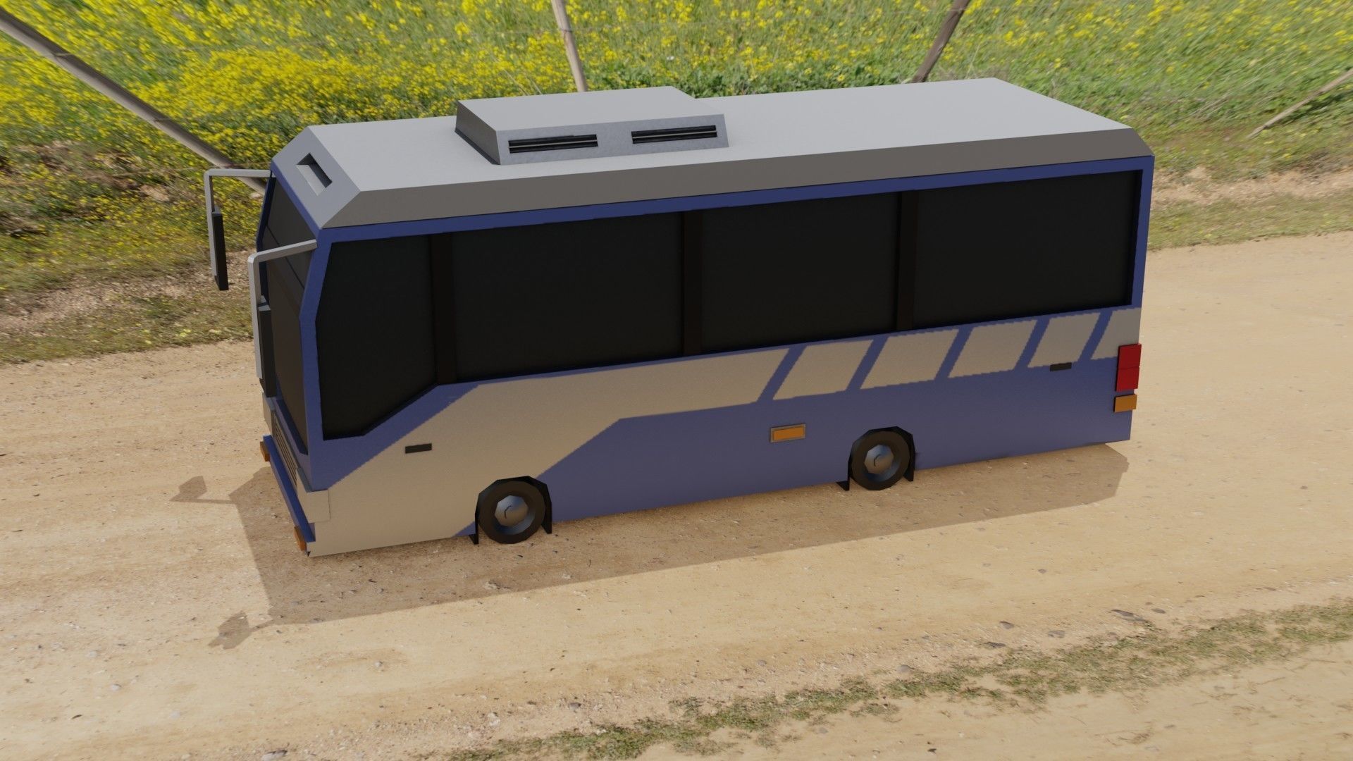 3D model Low poly bus cartoon VR / AR / low-poly | CGTrader