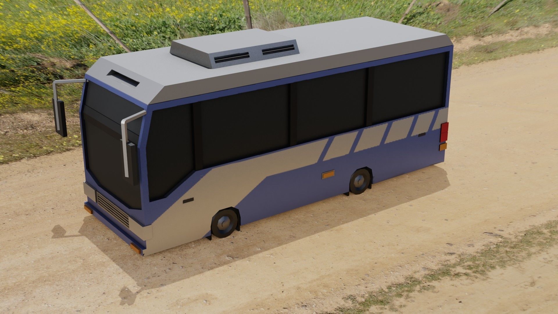 3D model Low poly bus cartoon VR / AR / low-poly | CGTrader