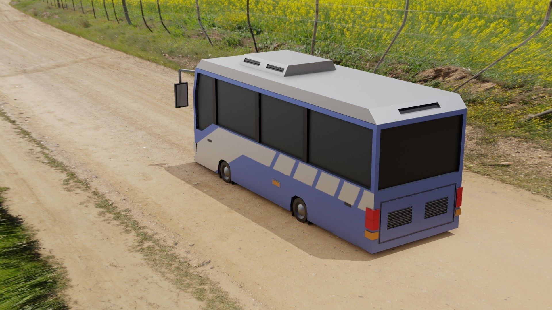 3D model Low poly bus cartoon VR / AR / low-poly | CGTrader