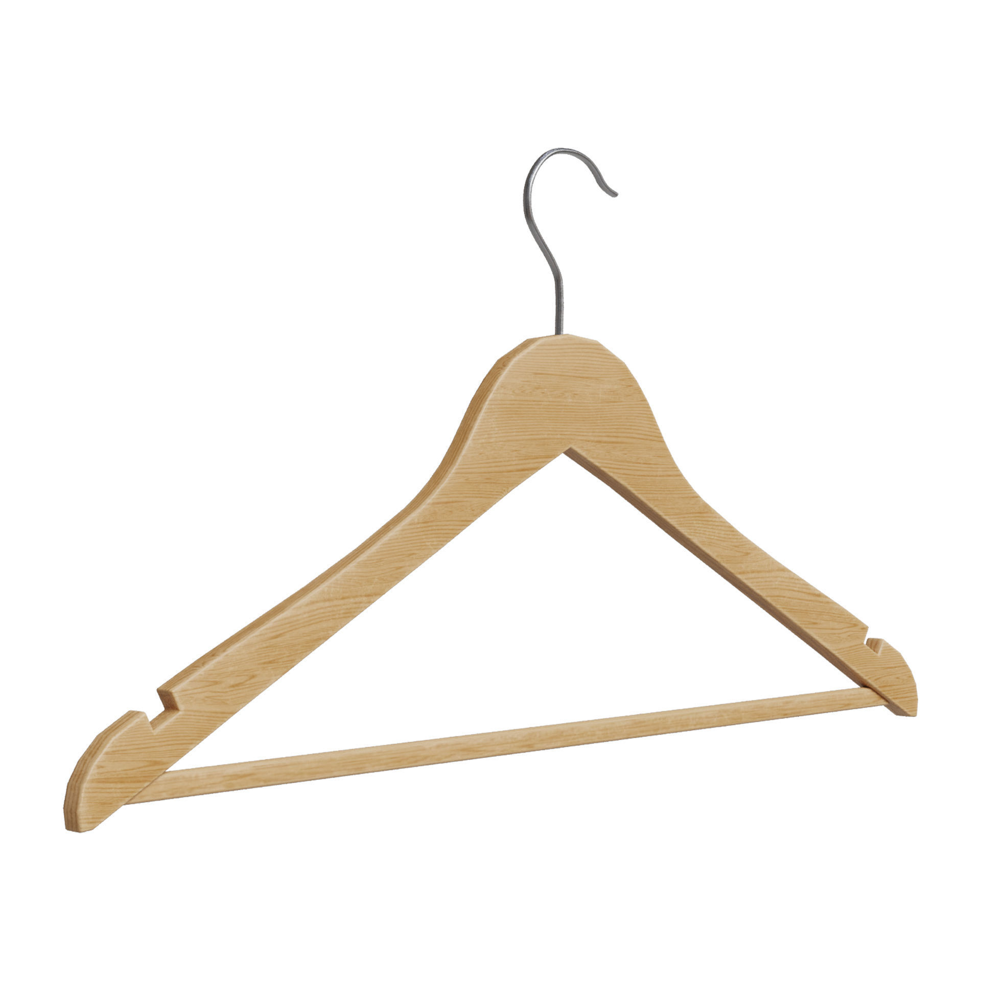 Wooden Cloth Hanger free 3D model | CGTrader