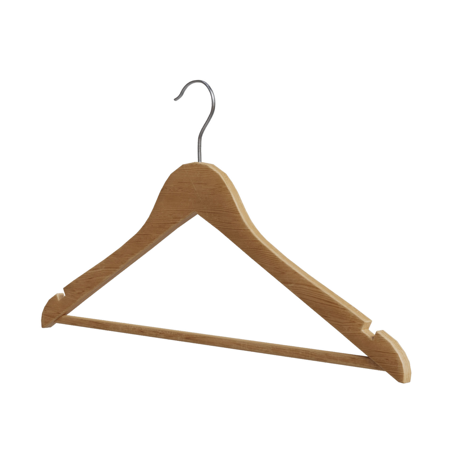 Wooden Cloth Hanger free 3D model | CGTrader