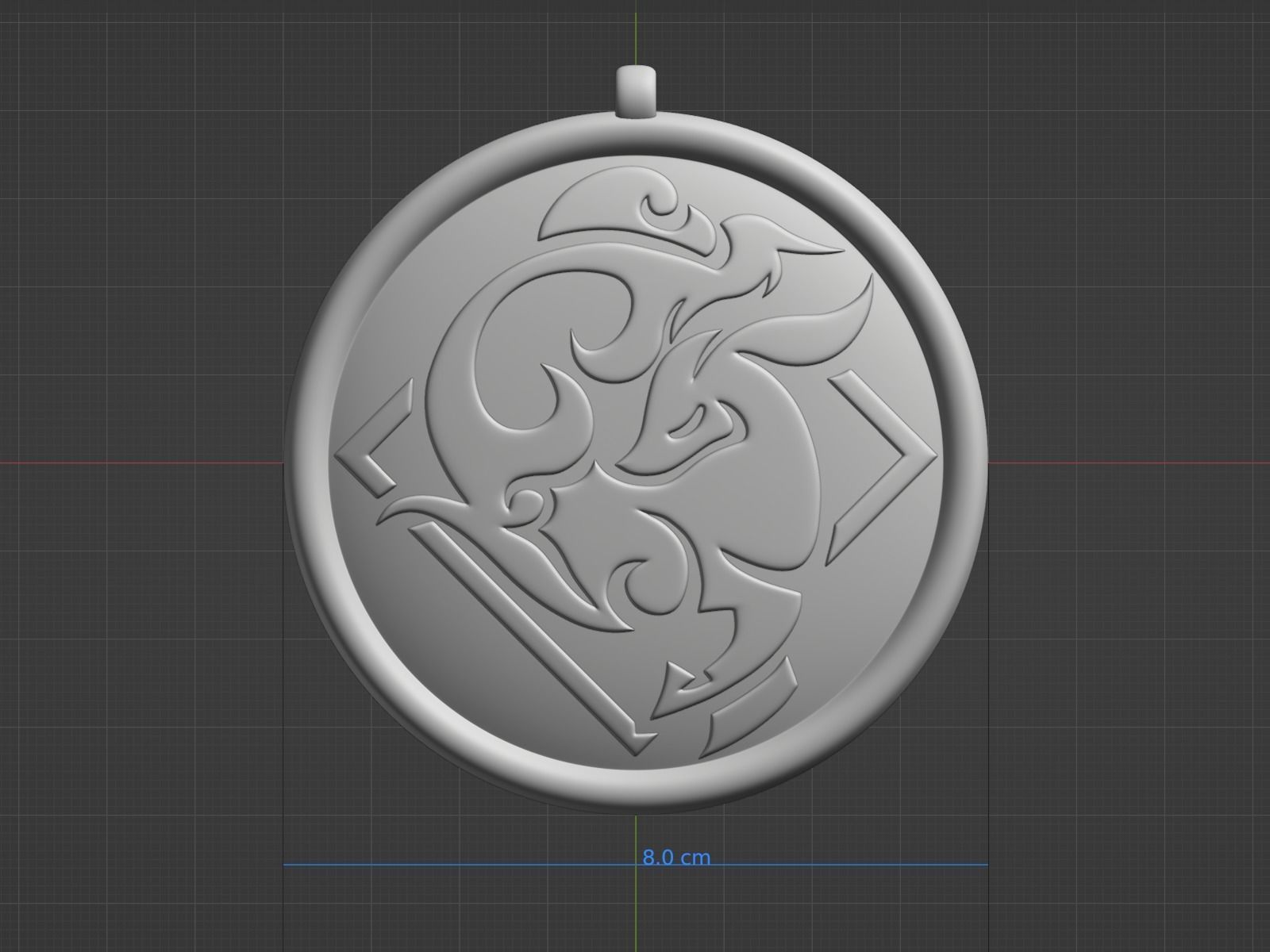 Genshin Impact Ganyu Emblem pendant 3D model 3D printable | CGTrader