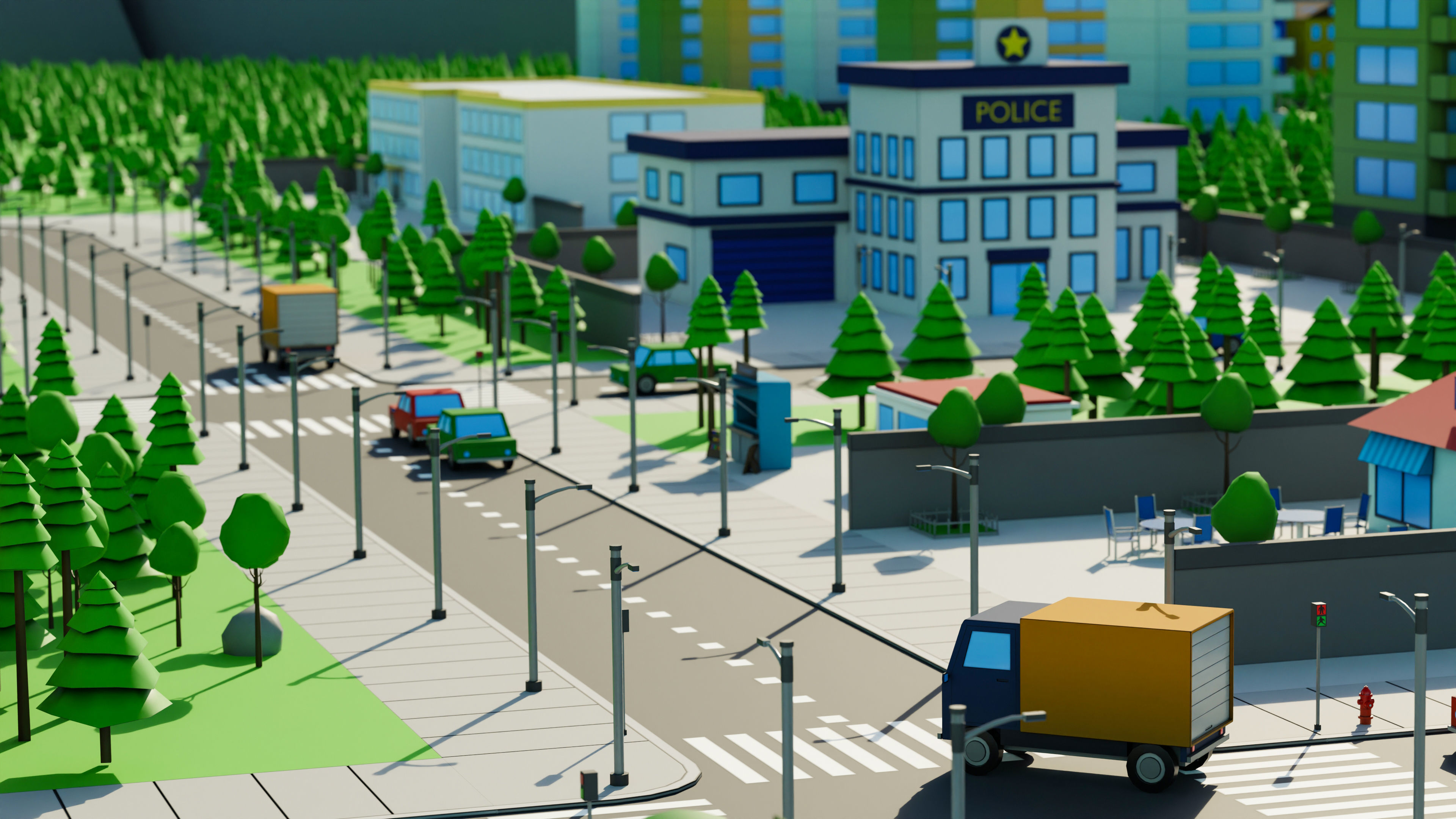 3D model Low Poly Town Pack VR / AR / low-poly | CGTrader