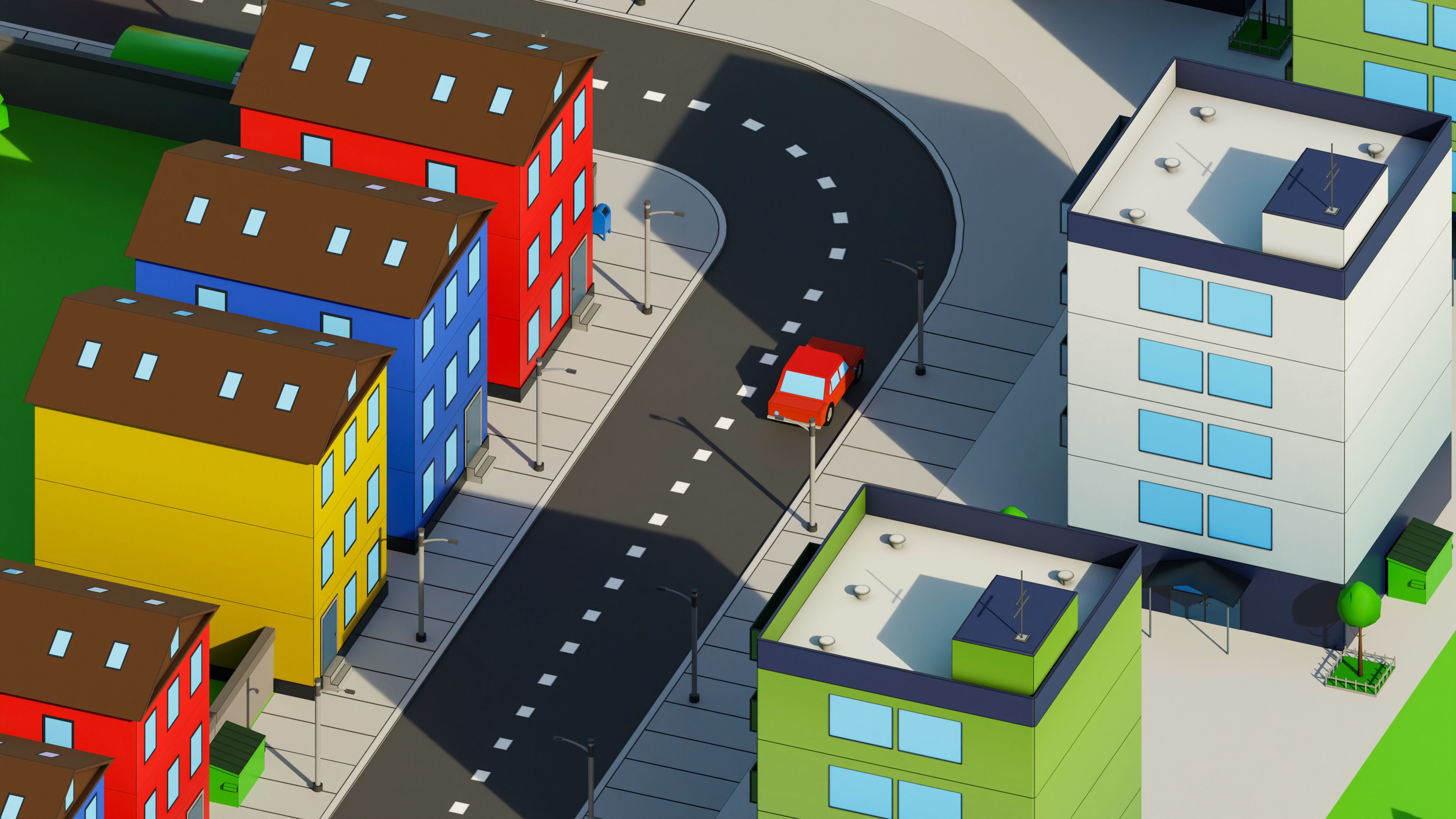 3D model Low Poly Town Pack VR / AR / low-poly | CGTrader