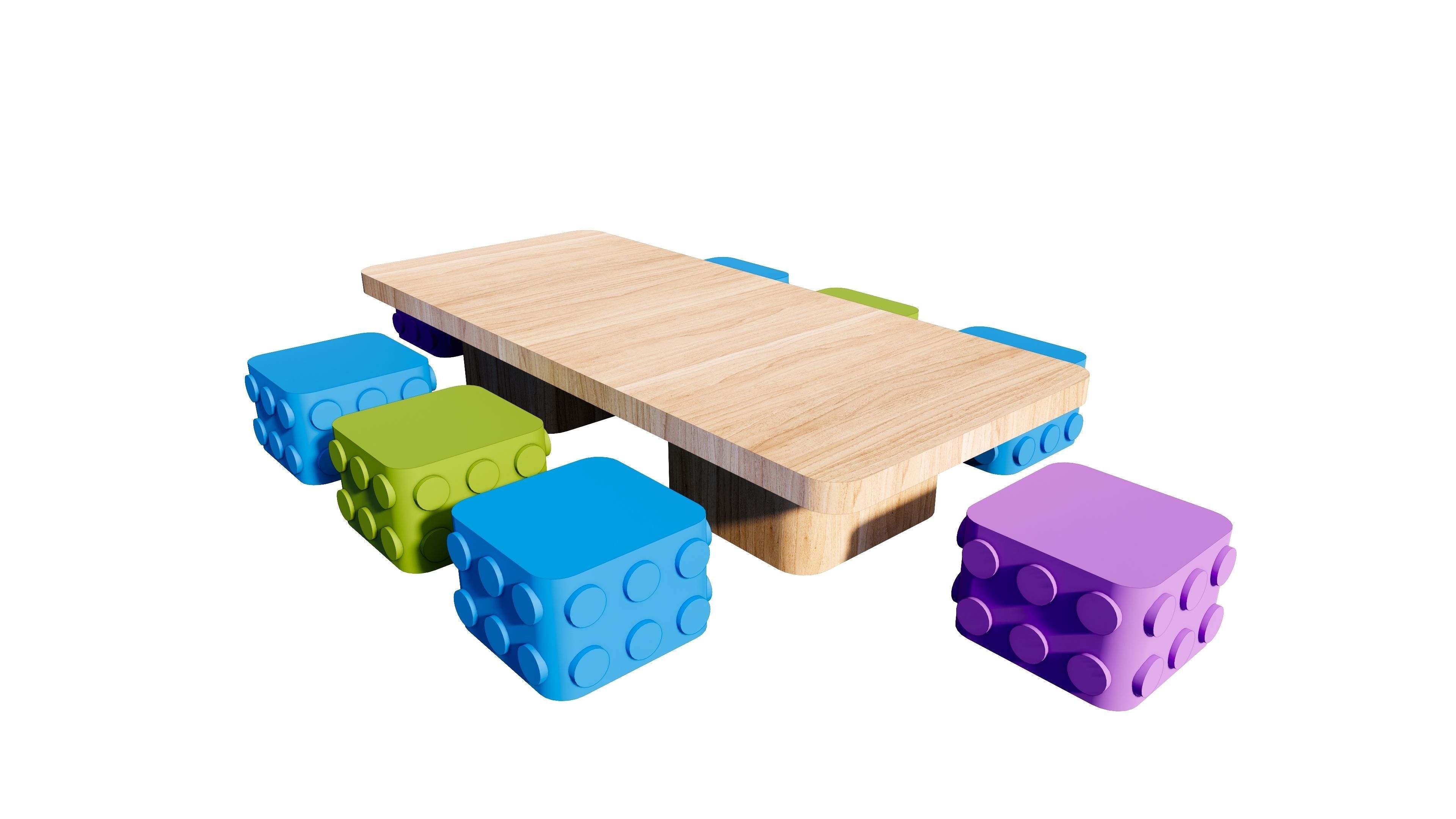 kids table 3D model | CGTrader