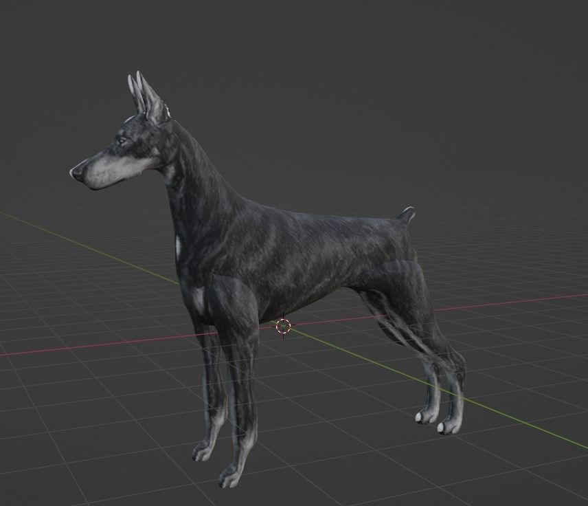 Doberman Low Poly 3D model 3D model 3D printable | CGTrader