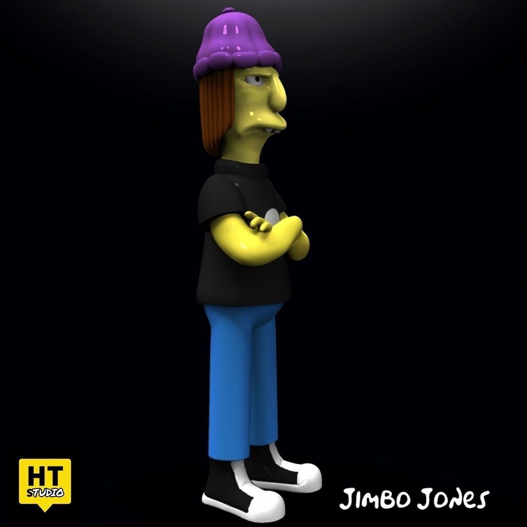 Jimbo Jones The Simpsons 3D model 3D printable | CGTrader