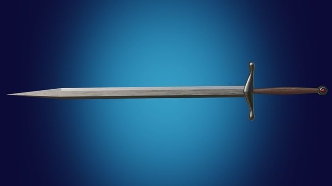 3D model Heavy two-handed sword PBR low-poly game ready VR / AR / low ...