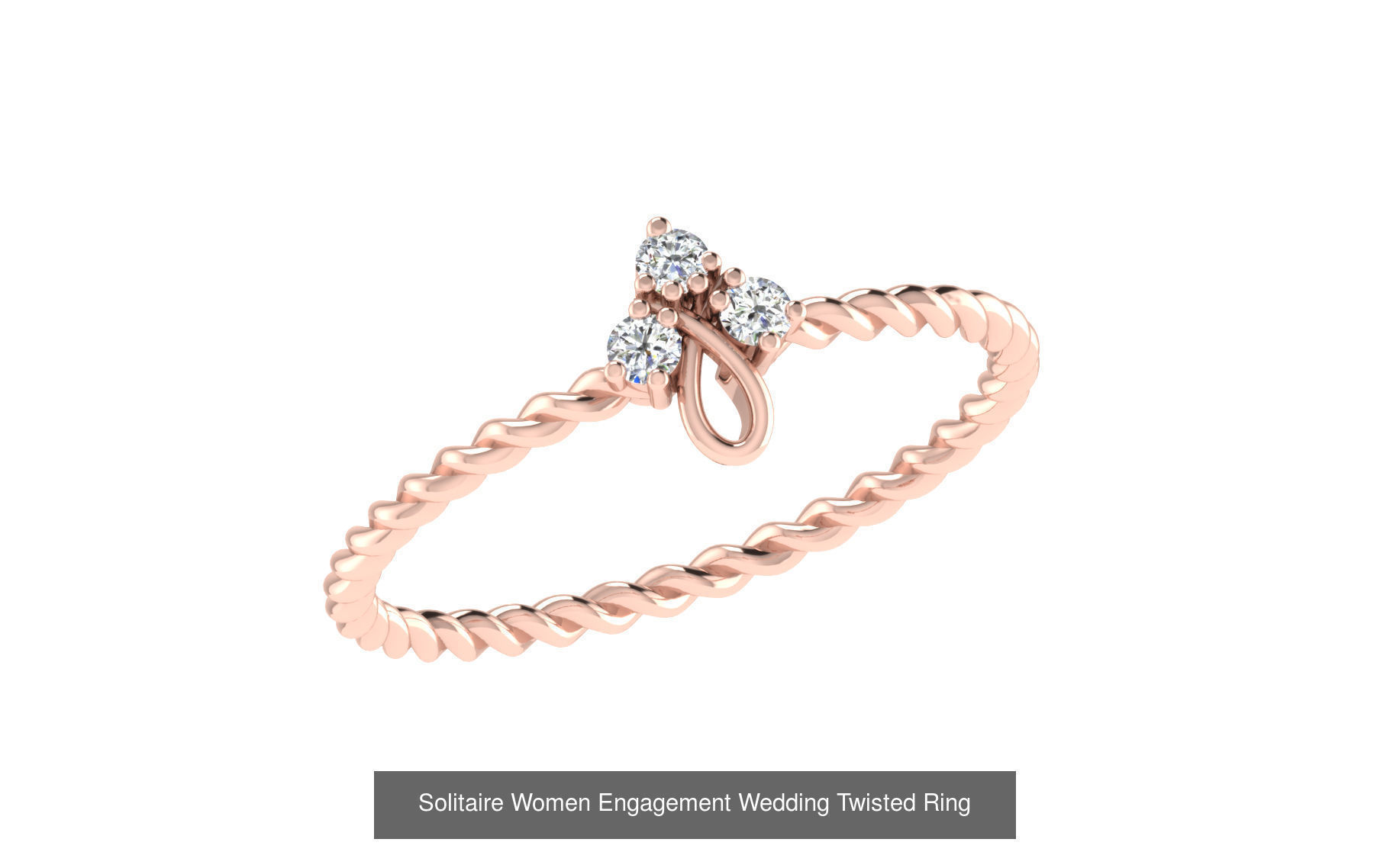 16 Women Wedding Engagement Twisted Rings Collection | CGTrader