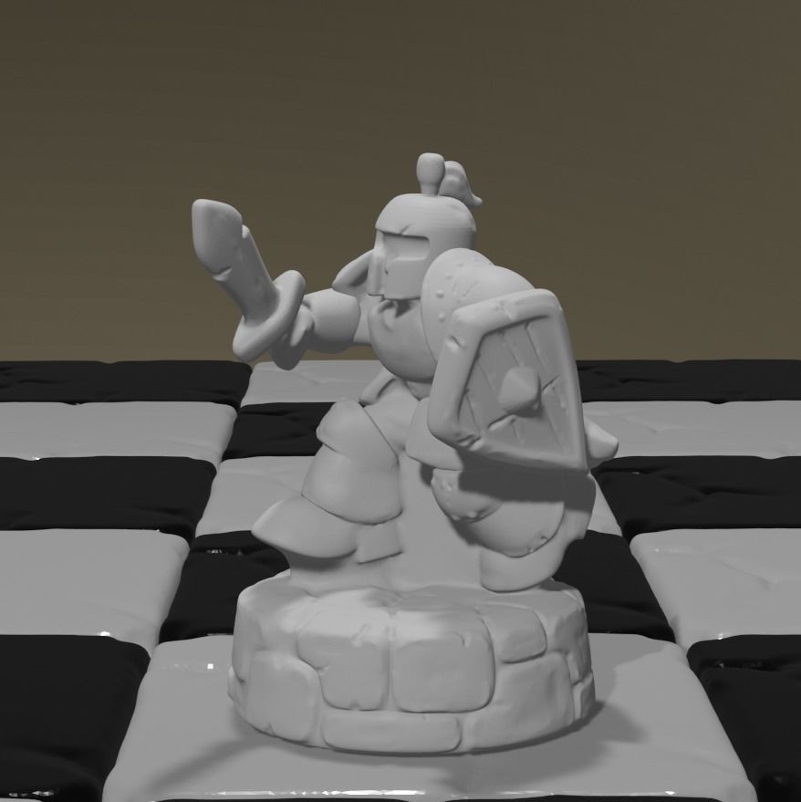 fantasy army chess set Human vs orc 3D model 3D printable | CGTrader