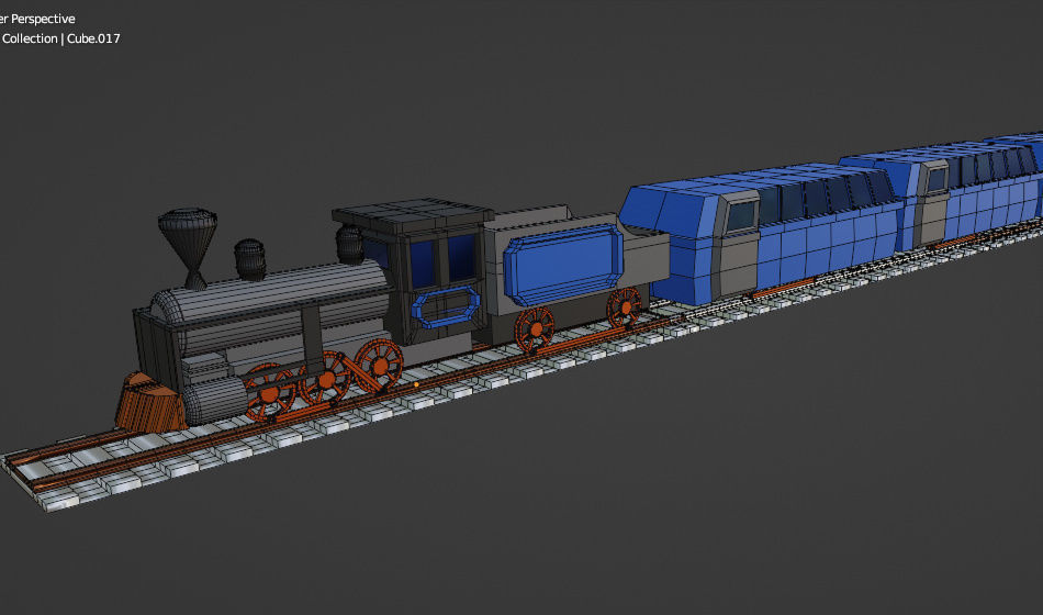 train game ready lego on tracks 3D model | CGTrader