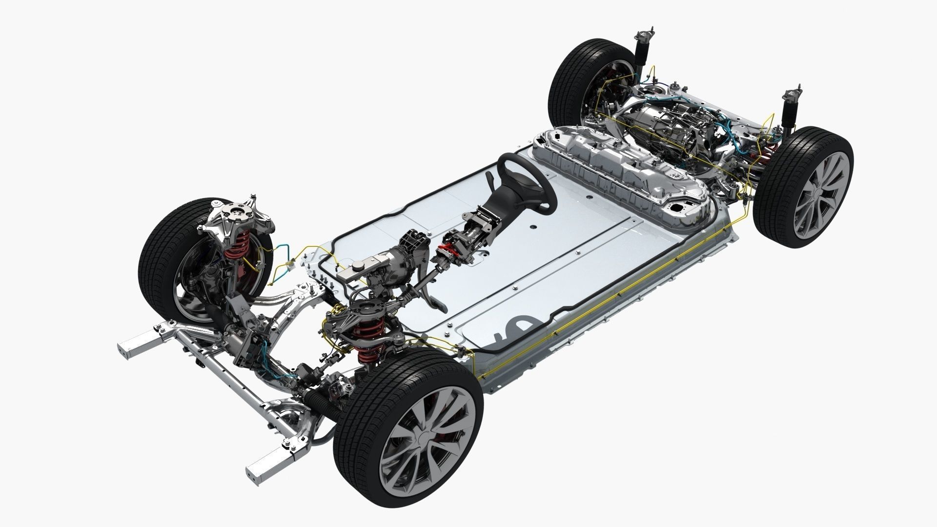 Electric Car Chassis 3D model | CGTrader