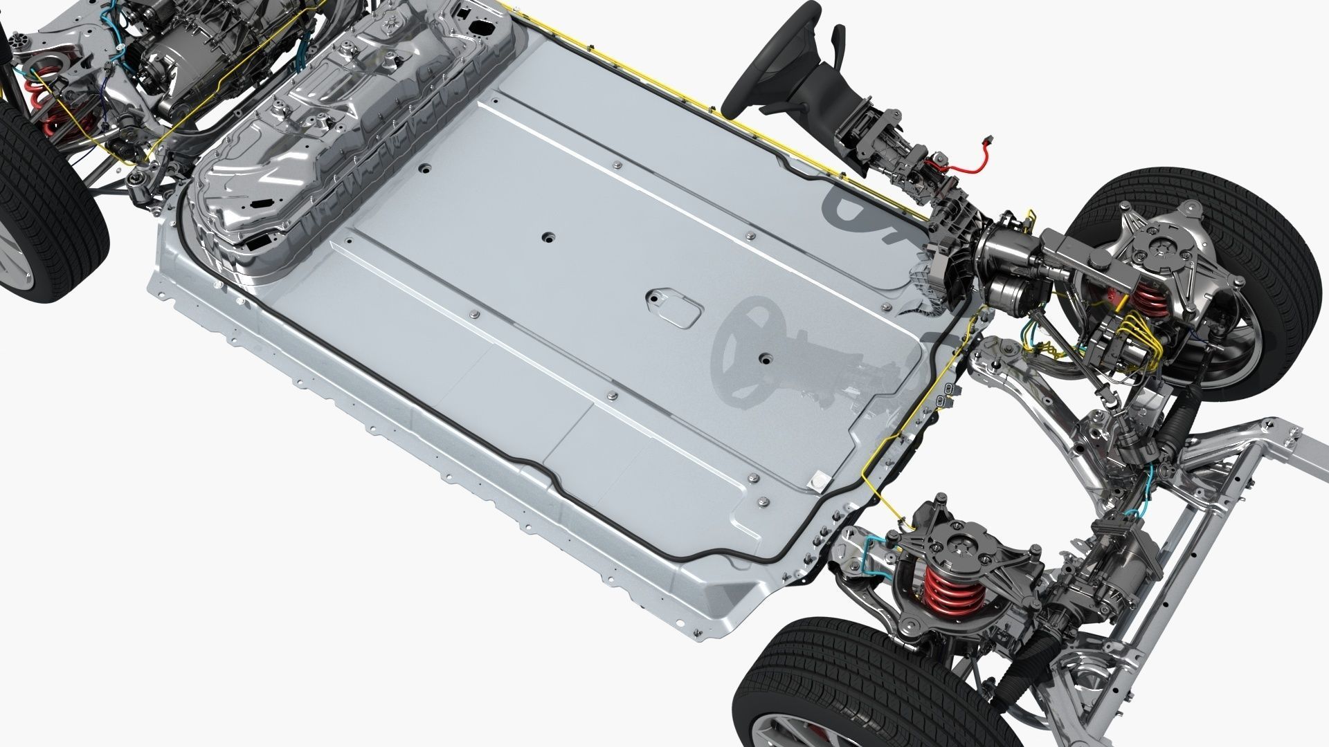 Electric Car Chassis 3D model | CGTrader