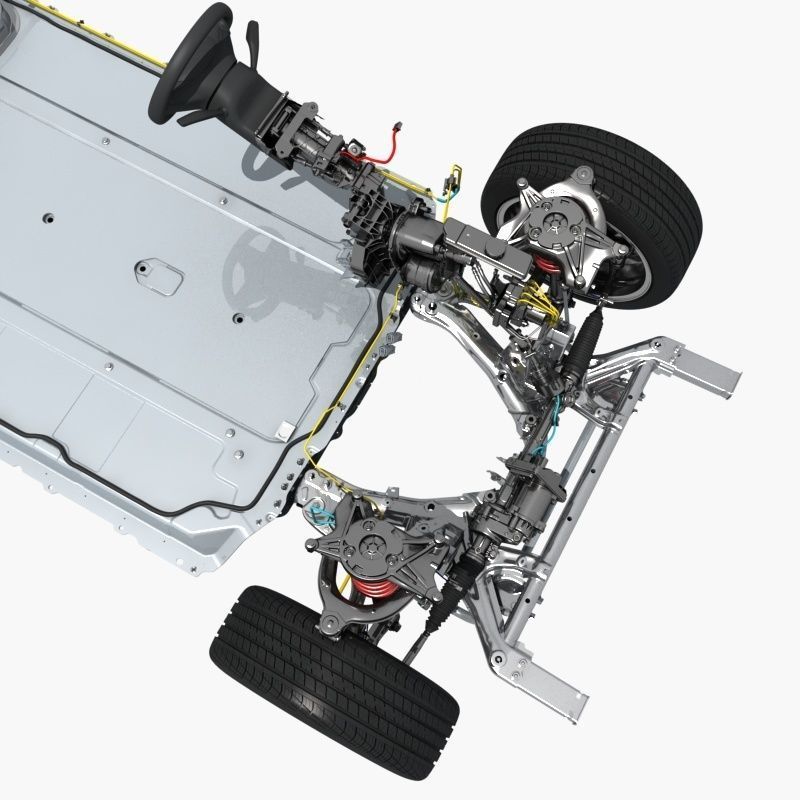 Electric Car Chassis 3D model | CGTrader