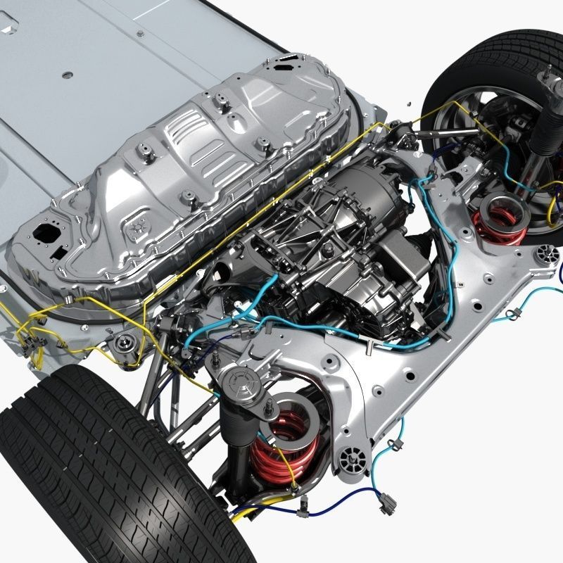 Electric Car Chassis 3D model | CGTrader