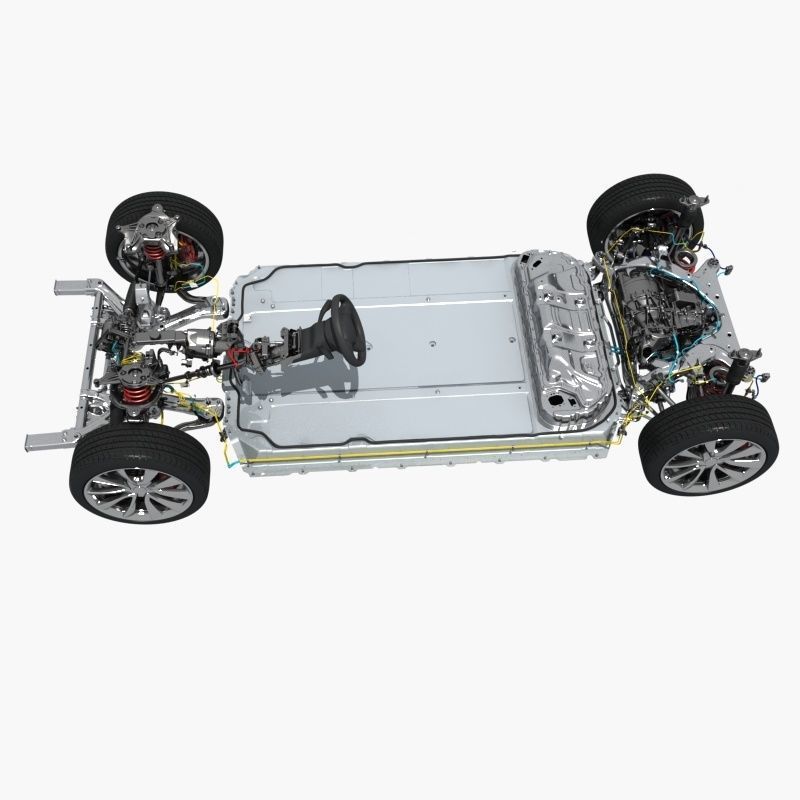 Electric Car Chassis 3D model | CGTrader