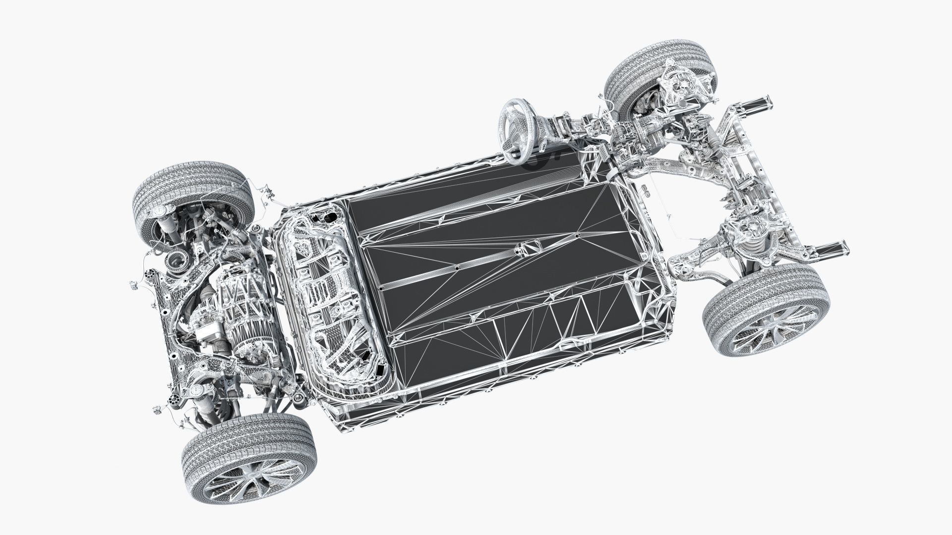 Electric Car Chassis 3D model | CGTrader