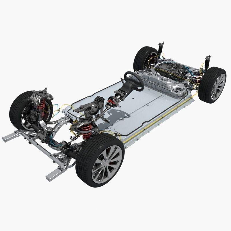 Electric Car Chassis 3D model | CGTrader