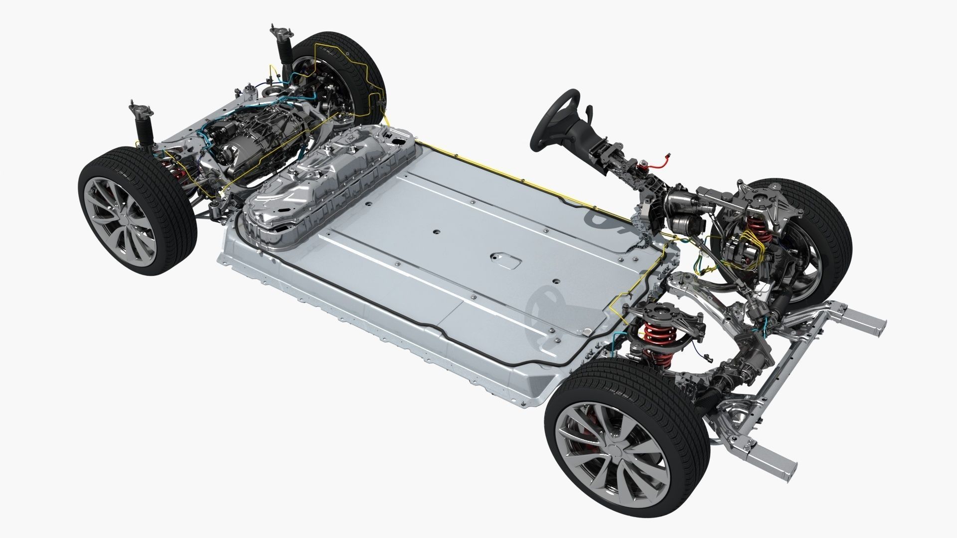 Electric Car Chassis 3D model | CGTrader