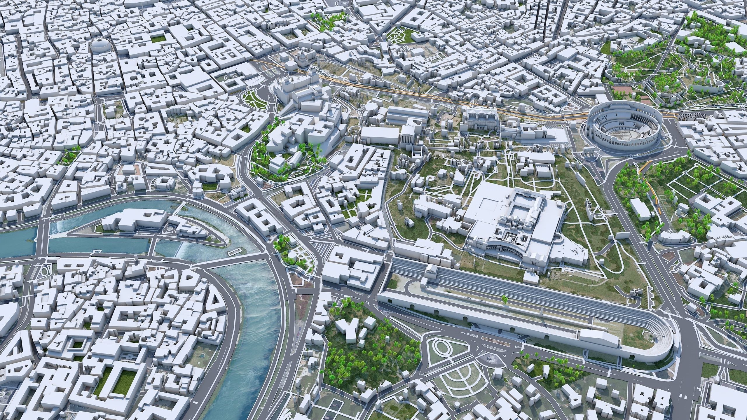 3D model Rome Downtown Italy VR / AR / low-poly | CGTrader