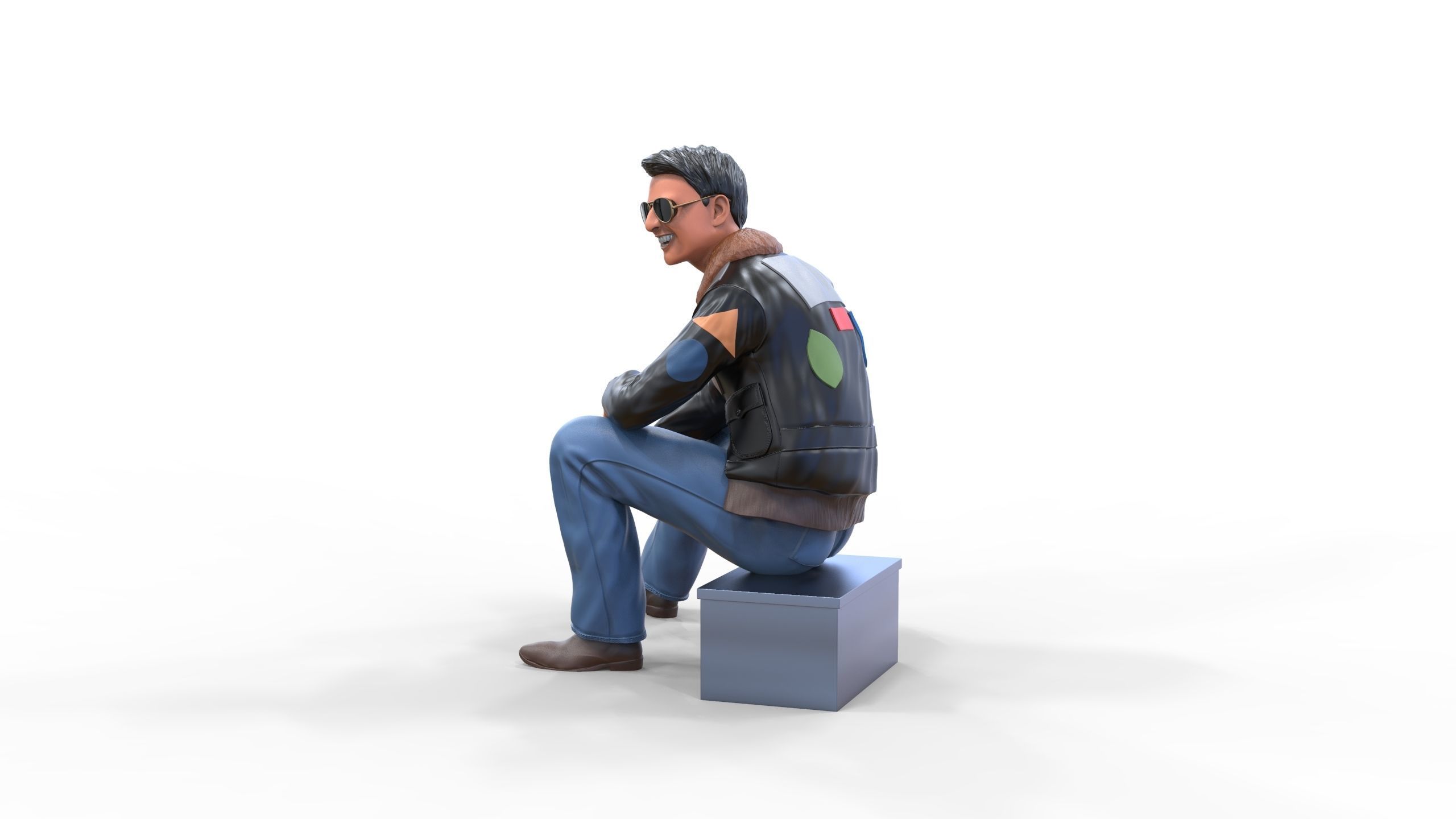 Tom Cruise Top Gun 3D model 3D printable | CGTrader