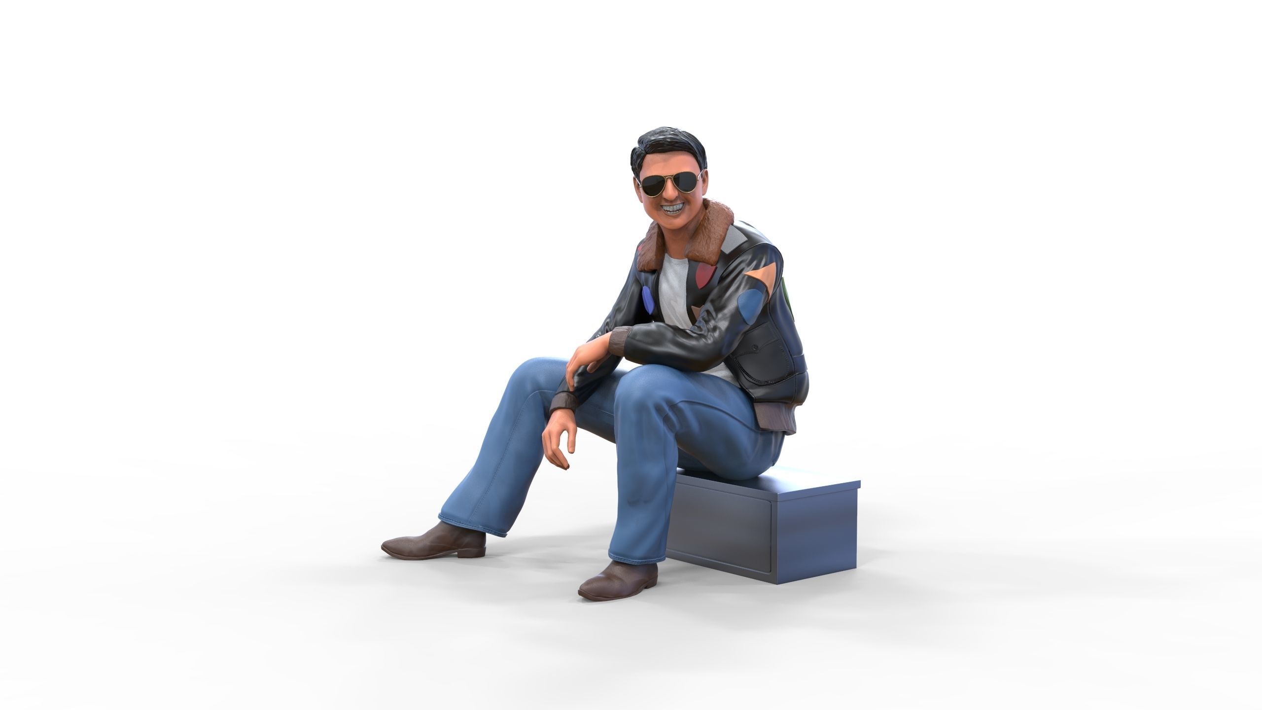 Tom Cruise Top Gun 3D model 3D printable | CGTrader