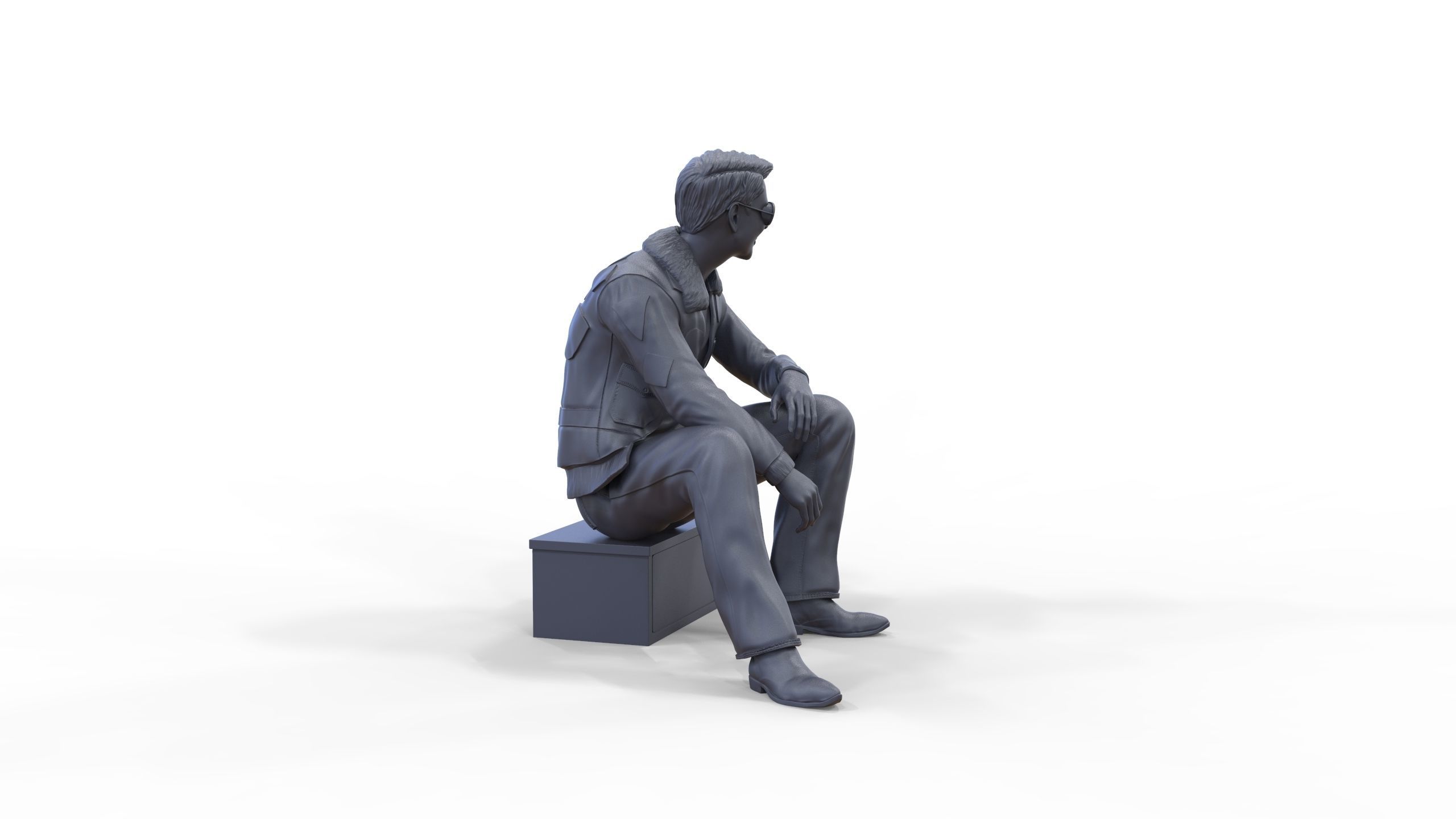 Tom Cruise Top Gun 3D model 3D printable | CGTrader