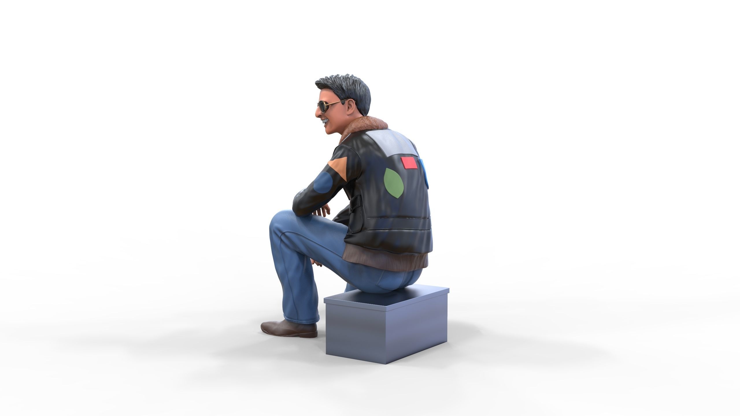 Tom Cruise Top Gun 3D model 3D printable | CGTrader