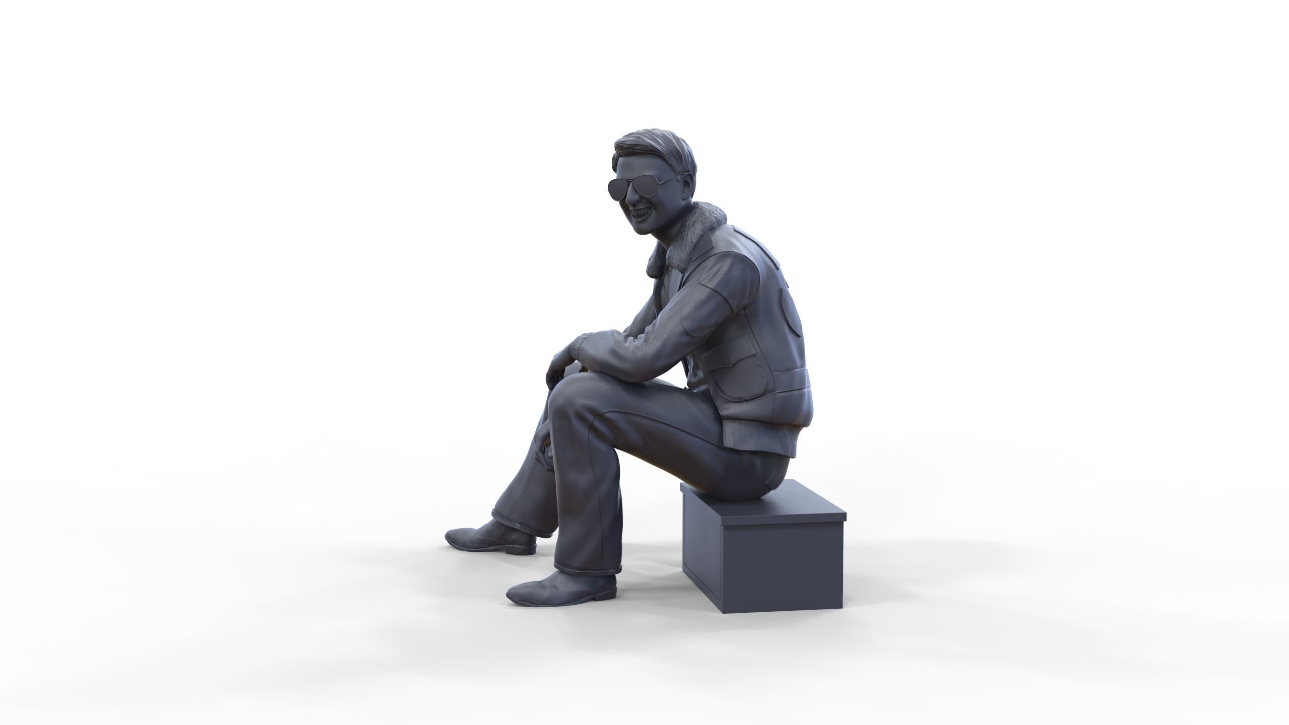 Tom Cruise Top Gun 3D model 3D printable | CGTrader