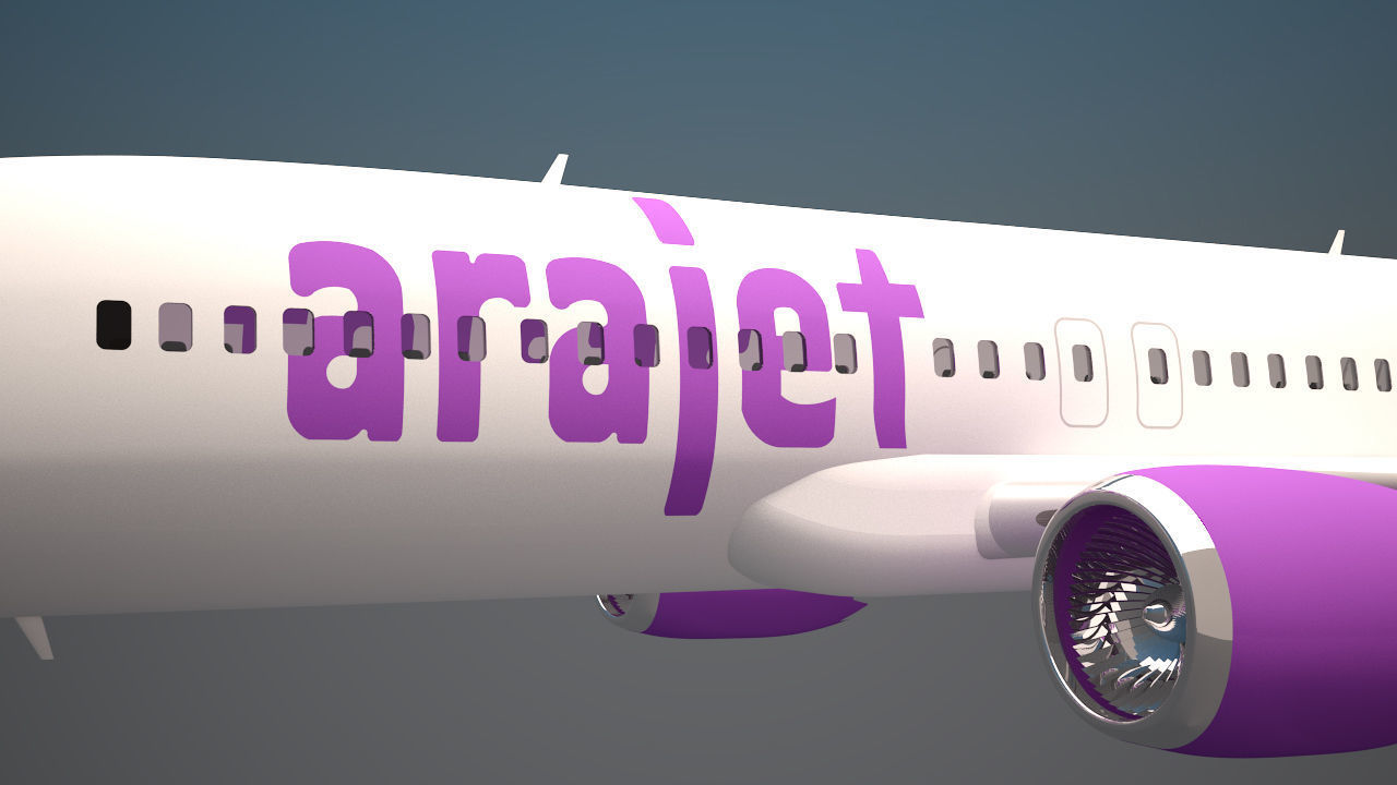 Arajet Air Boeing 737 Max 8 3D model | CGTrader