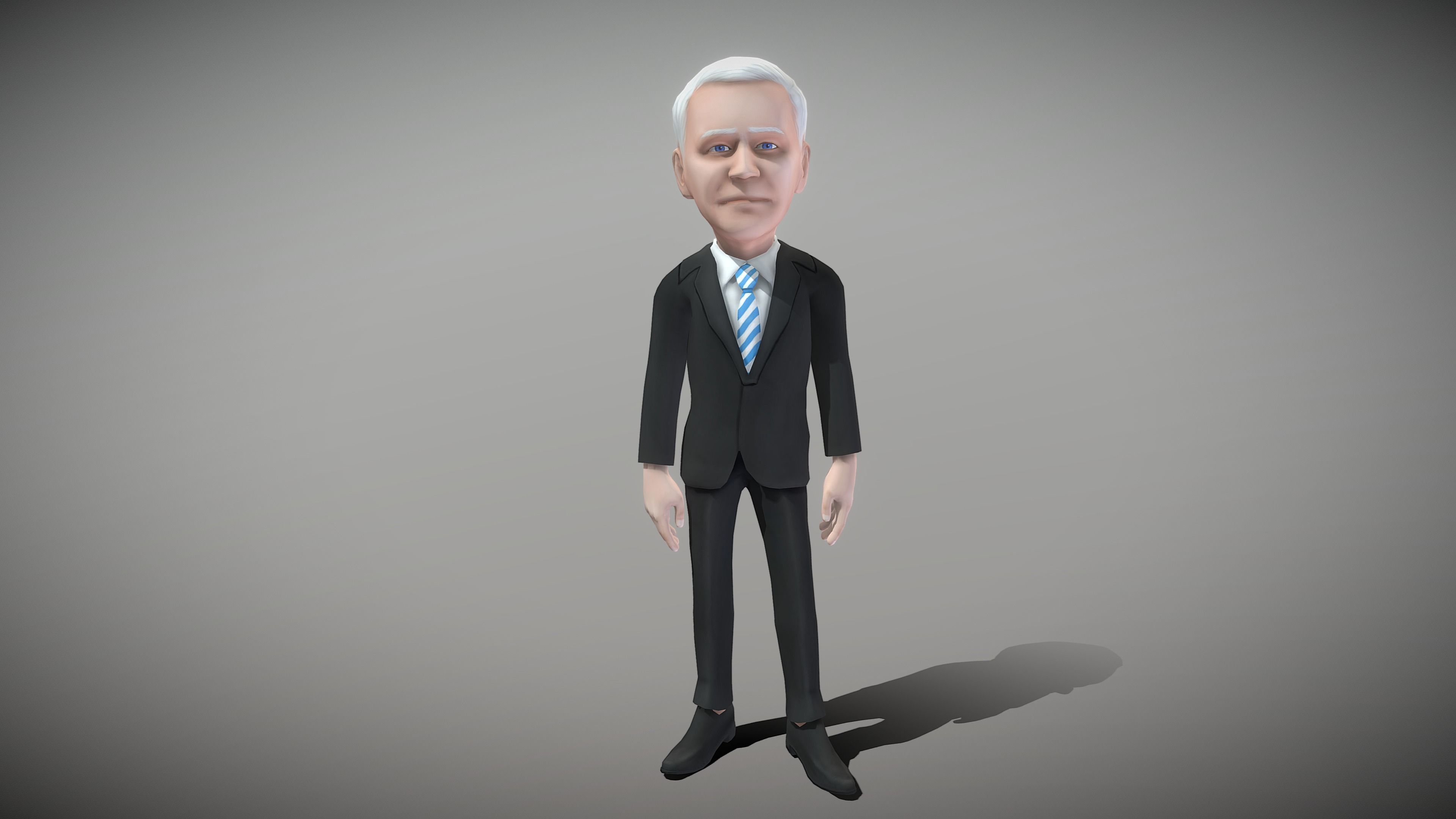 3D model Older White Man VR / AR / low-poly rigged animated | CGTrader