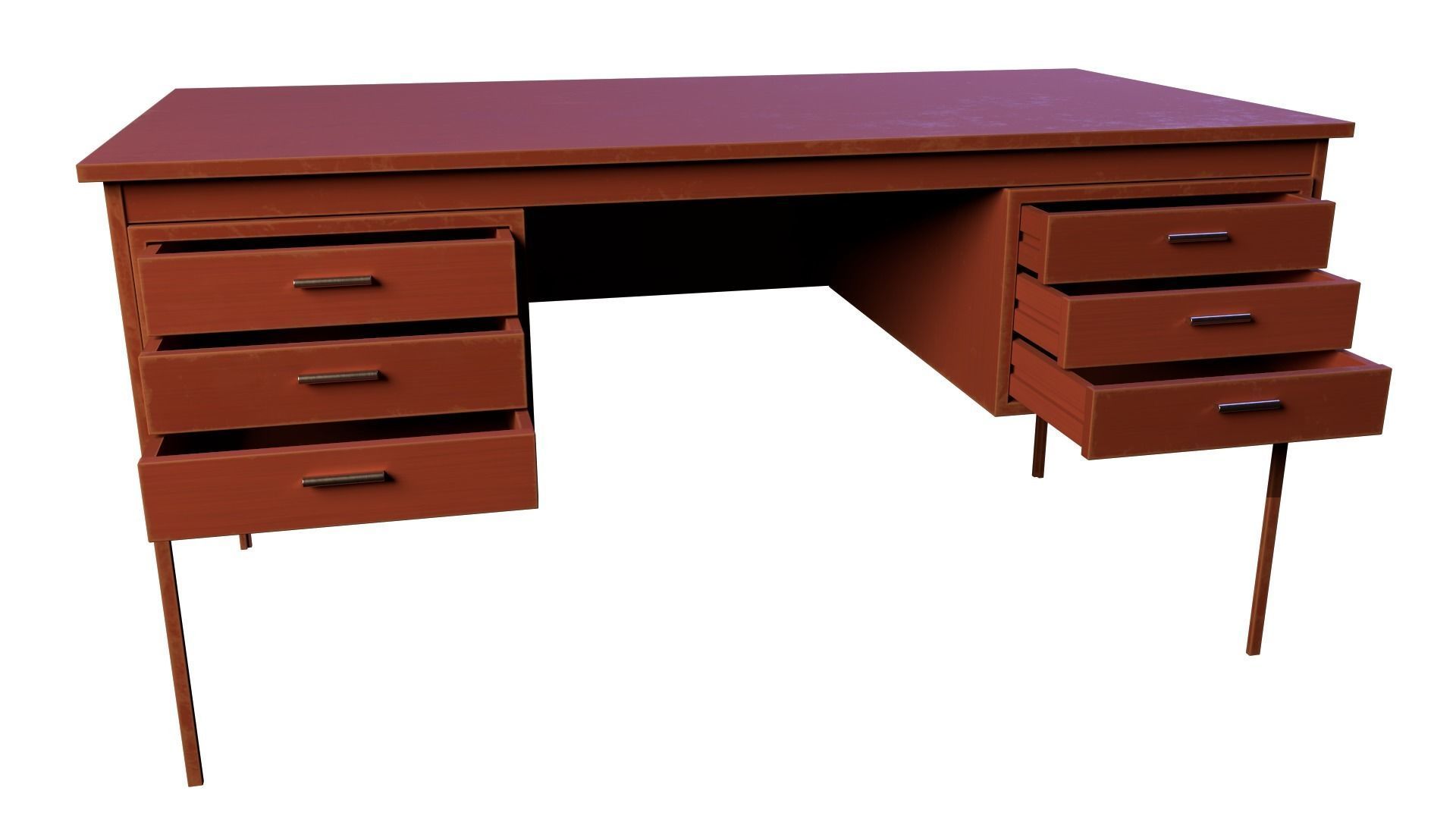 3D model Teak Desk VR / AR / low-poly | CGTrader