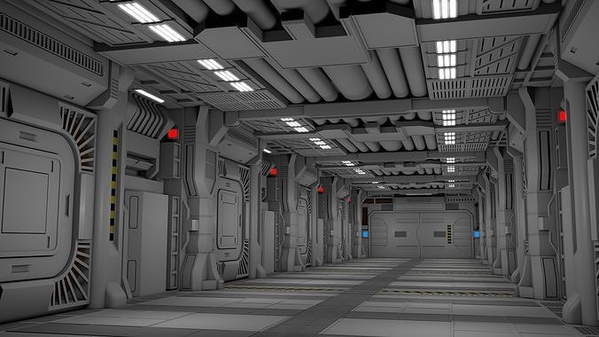 Sci Fi Corridor 3D model | CGTrader