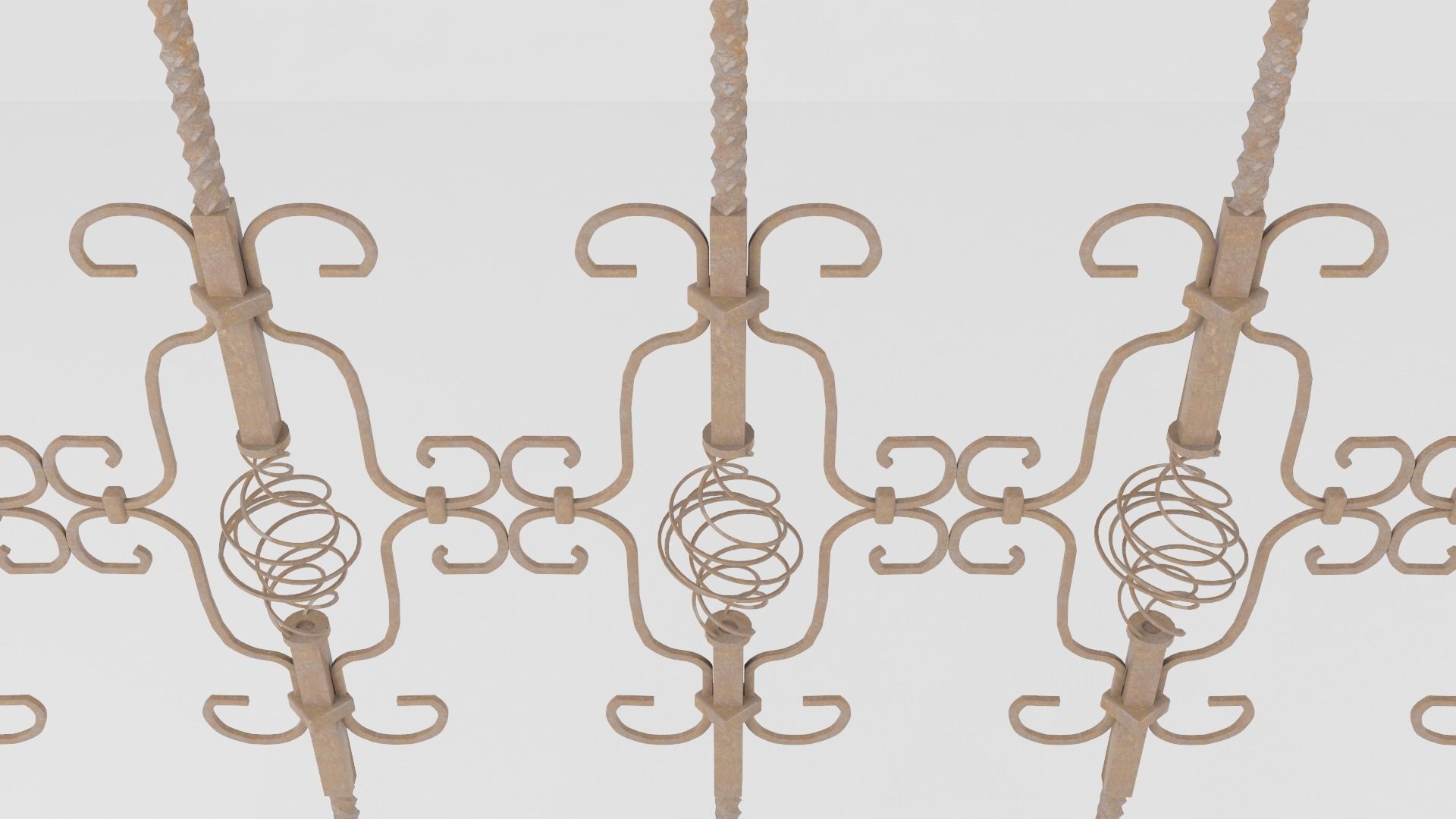 wrought iron railing 3D model | CGTrader