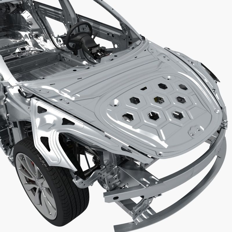 Electric Car Chassis frame 3D model | CGTrader